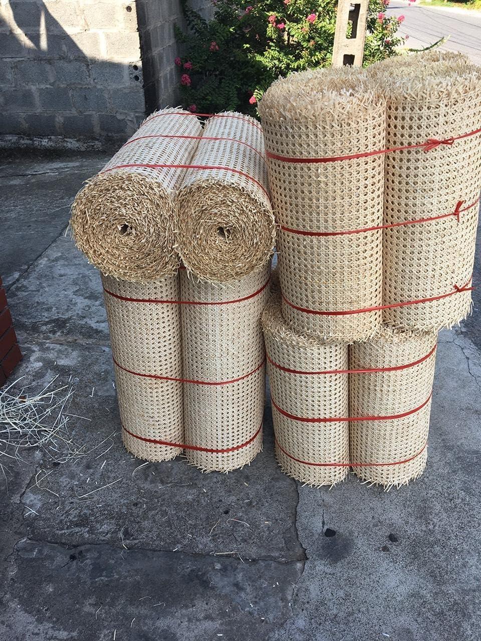 18x2 ft Natural Rattan Cane Webbing Roll for Caning Projects | Pre ...