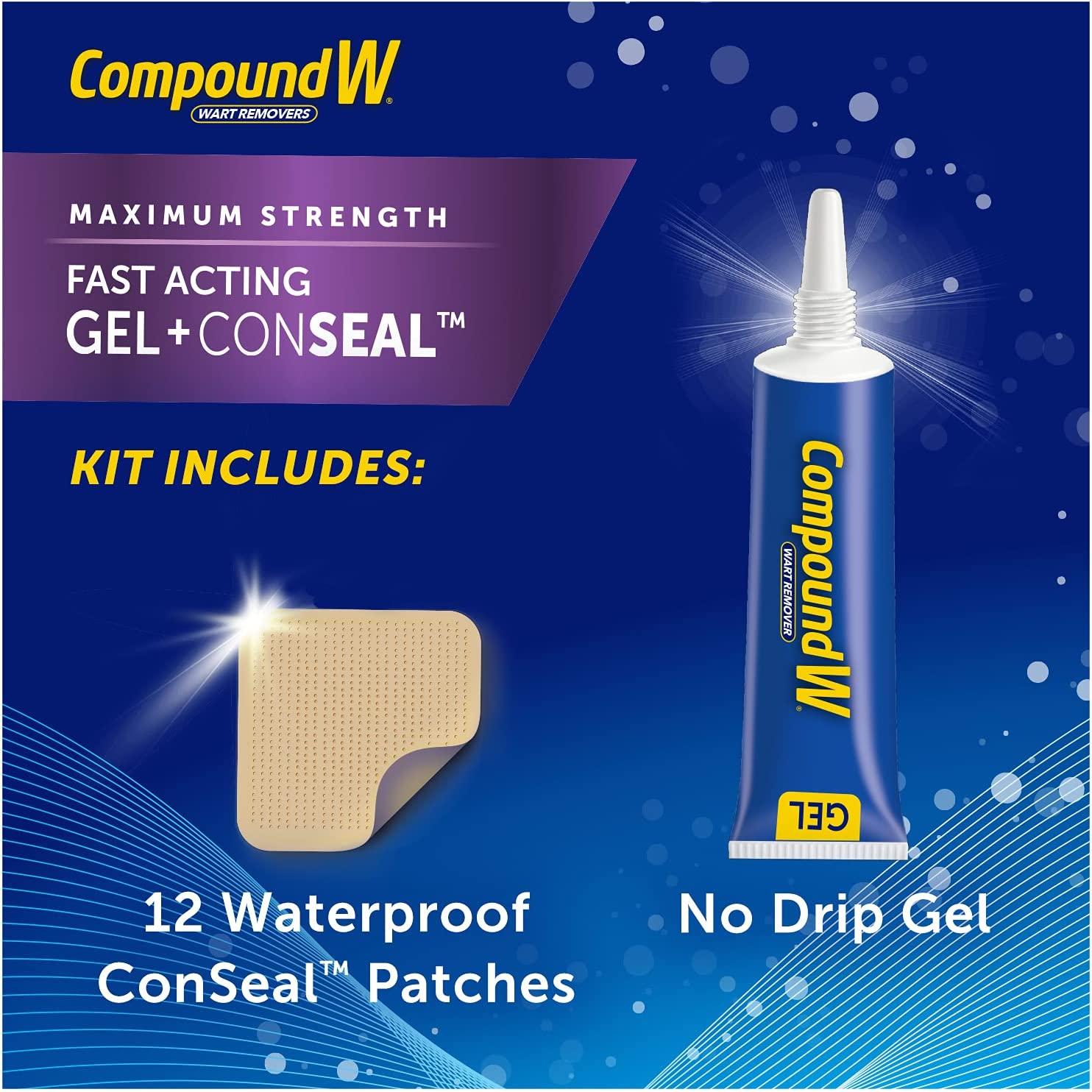 Compound W Maximum Strength Fast Acting Gel Wart Remover 0.25 oz with ...