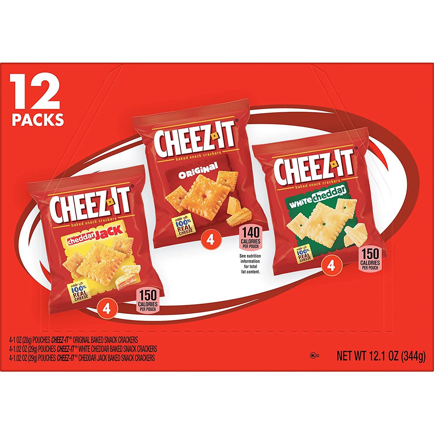 Cheez-It Cheese Crackers Variety Pack - 12.1oz Box (12 Packs) | Office ...