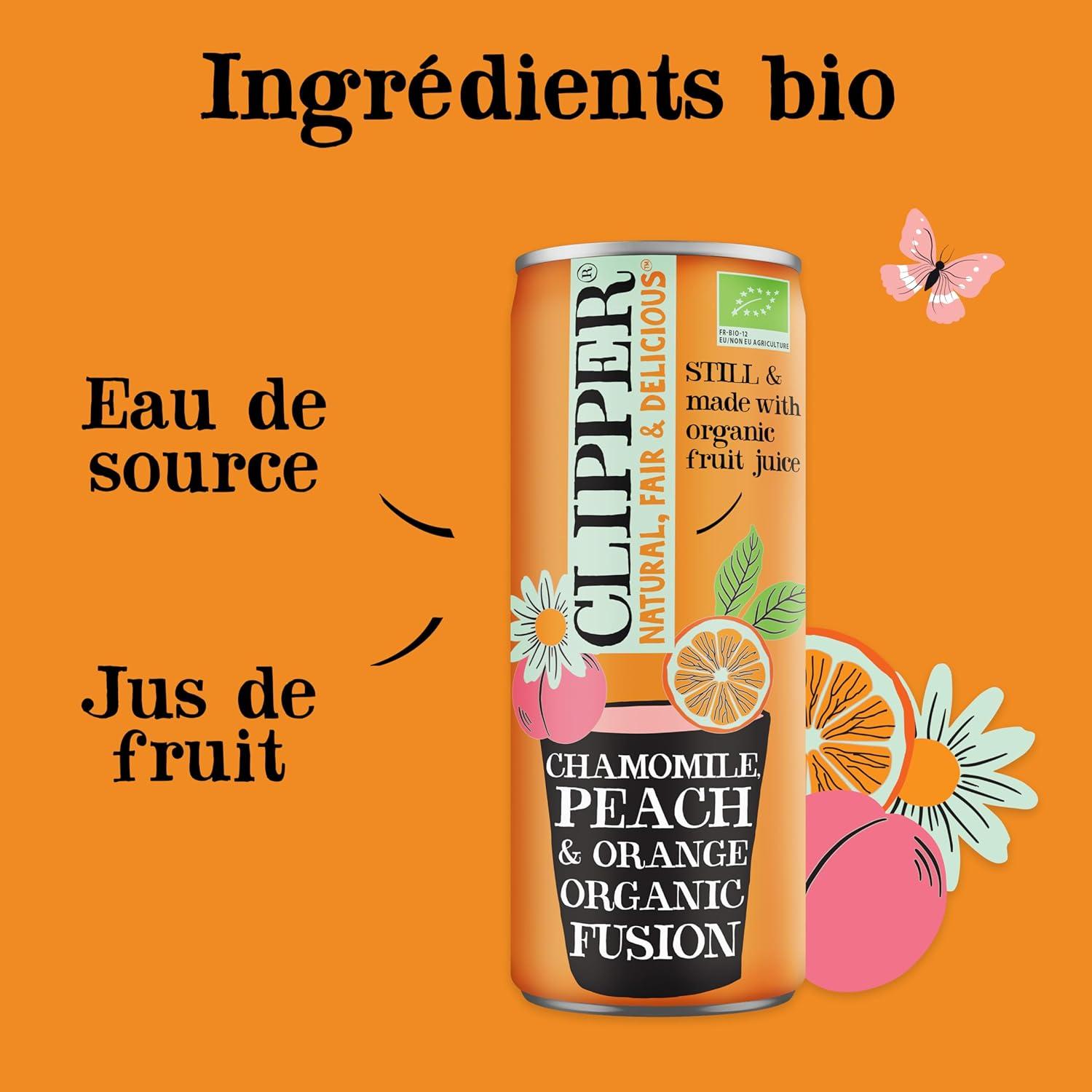 CLIPPER - Organic Refreshing Drink - Chamomile Peach Orange Fusion - No ...