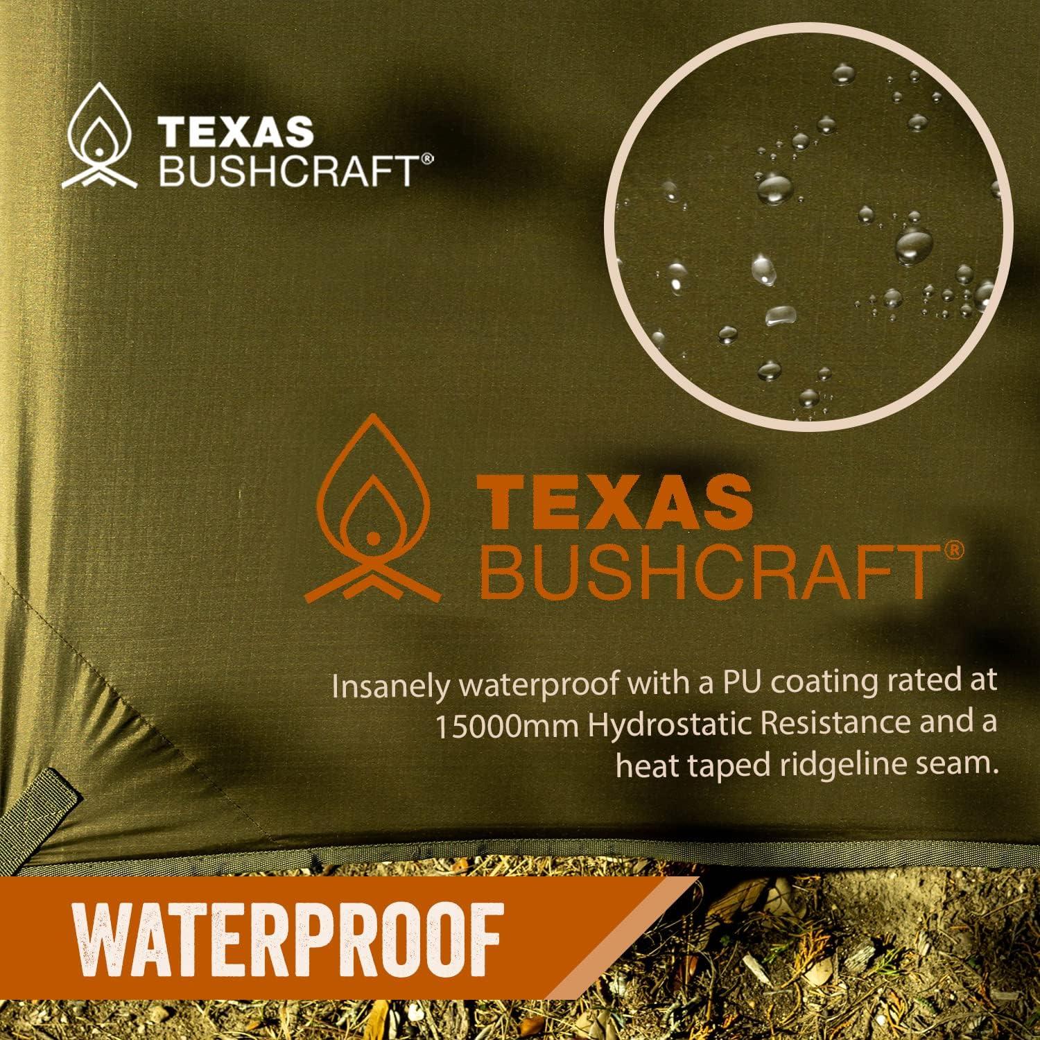 Texas Bushcraft Emergency Camping Tarp 10x10 - Waterproof Shelter for ...