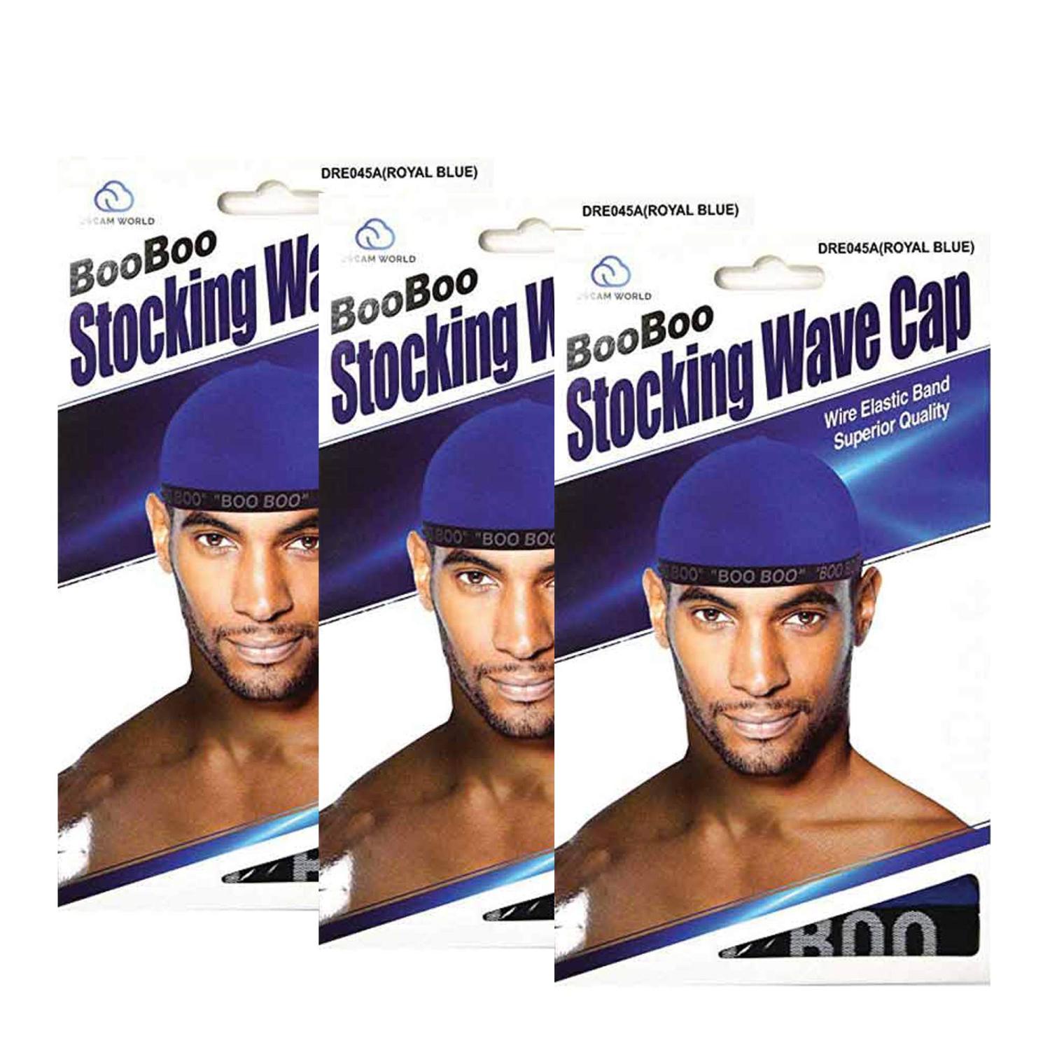 Royal Blue Dream Boo Boo Stocking Wave Cap 3-Pack - Ultimate Hair ...