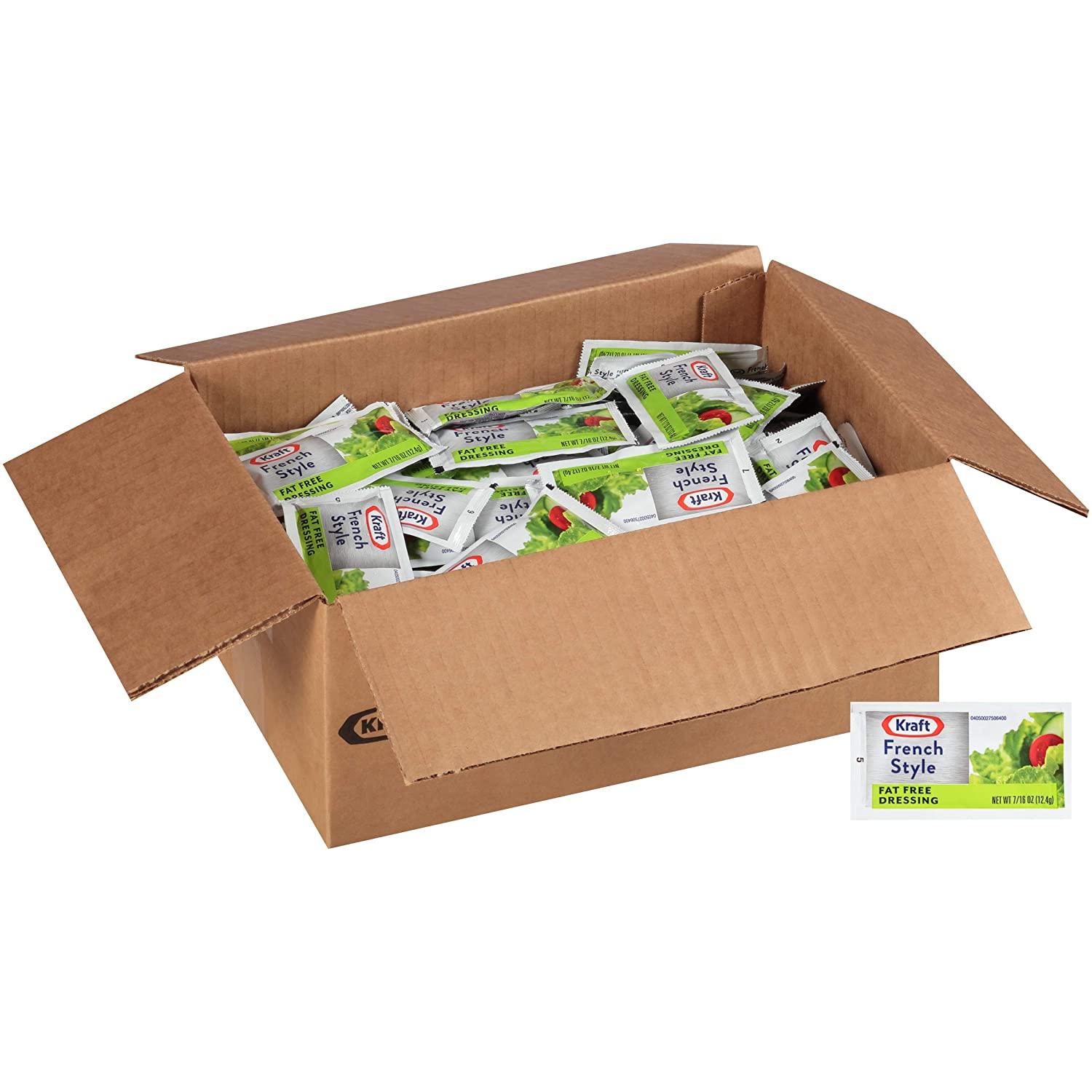 Kraft Fat Free French Salad Dressing 0.44 oz Packets - Pack of 200 ...