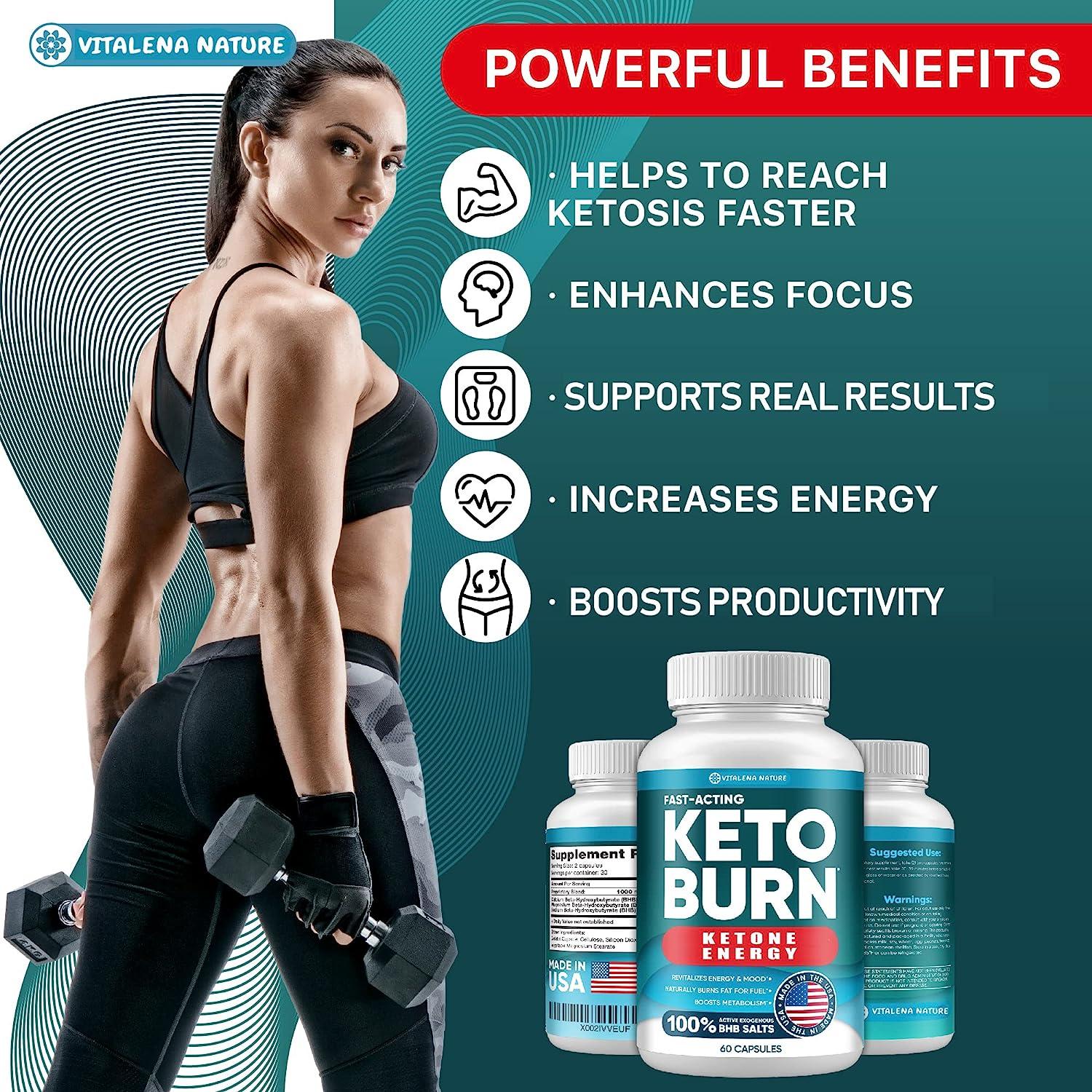 Pure BHB Exogenous Ketones Keto Pills - Made in USA - Advanced Ketosis ...