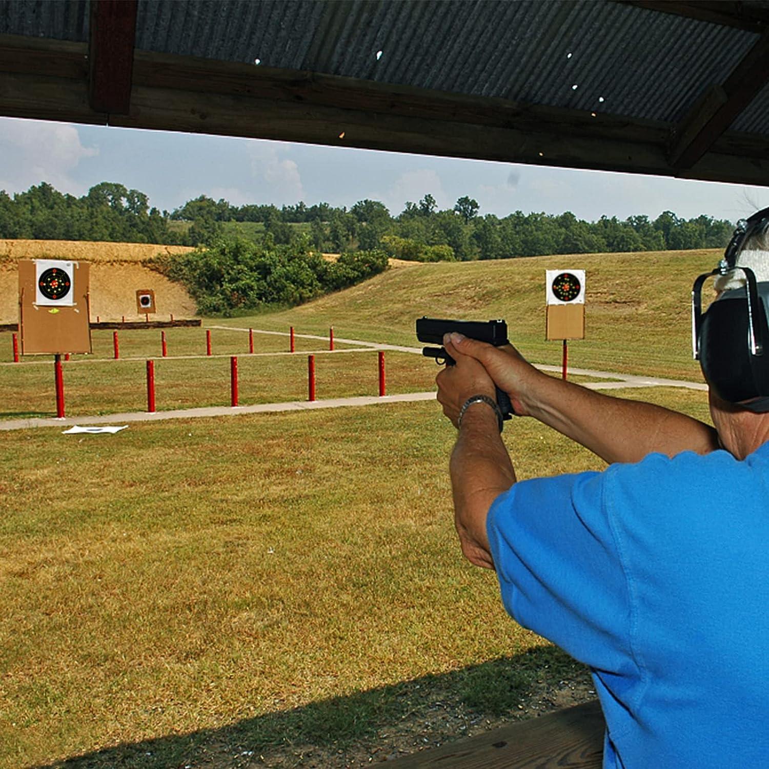 7 inch Adhesive Shooting Targets - 60 Pack - Reactive Self Stick ...