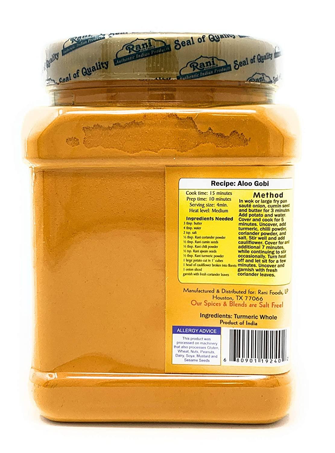 Rani Turmeric Root Powder Spice 16oz PET Jar | High Curcumin Content ...
