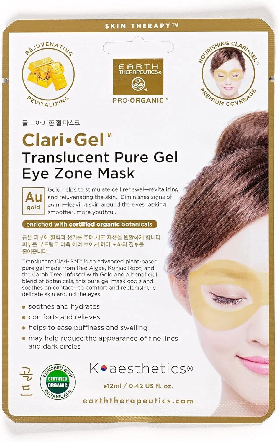 Earth Therapeutics ClariGel Eye Zone Mask - Gold - 3 Pack | Hydrating ...
