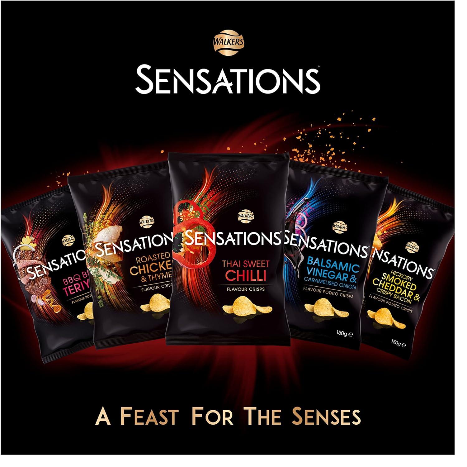 Sensations Balsamic Vinegar & Caramelised Onion Potato Crisps 150g ...