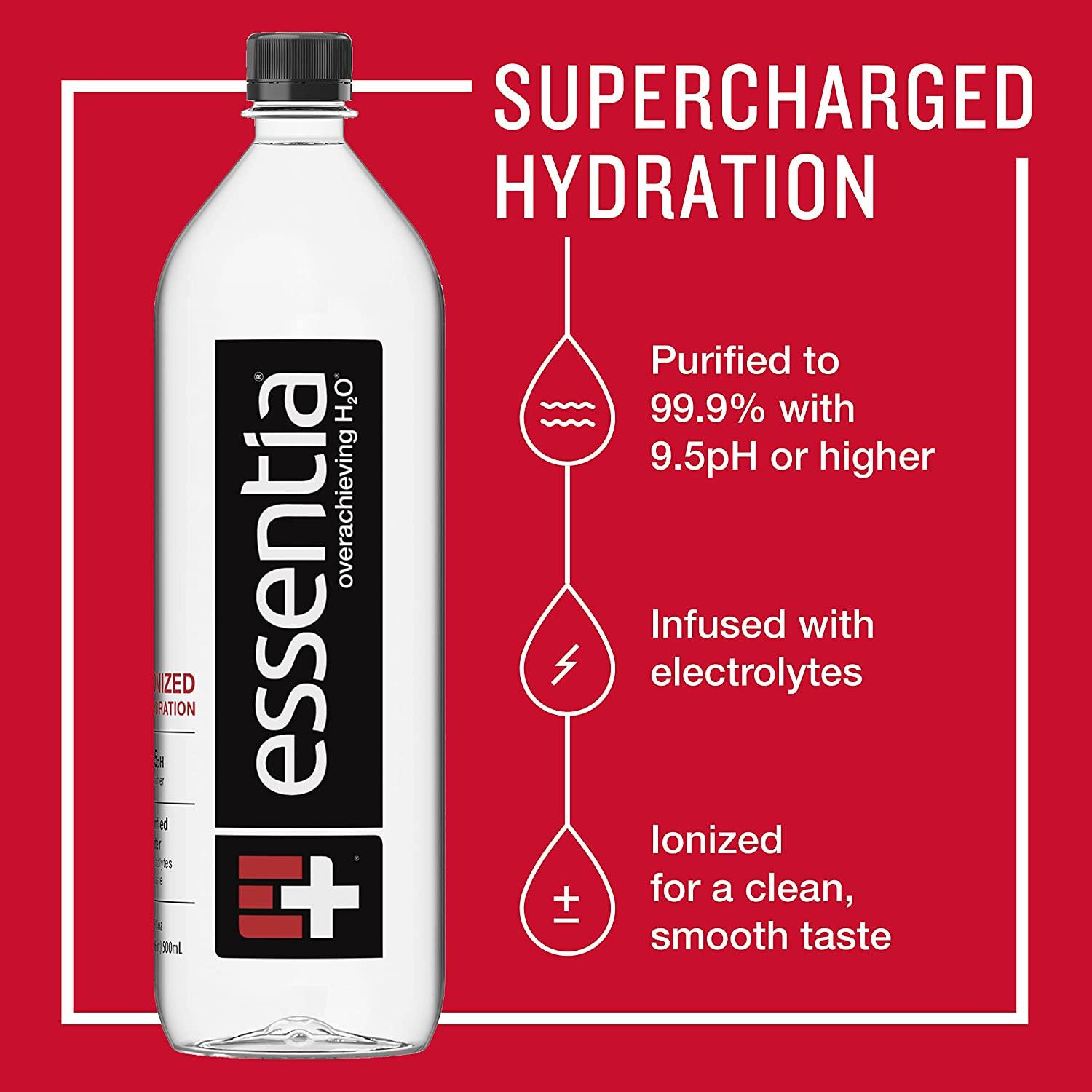 Essentia Water, 99.9% Pure, Infused with Electrolytes for a Smooth ...