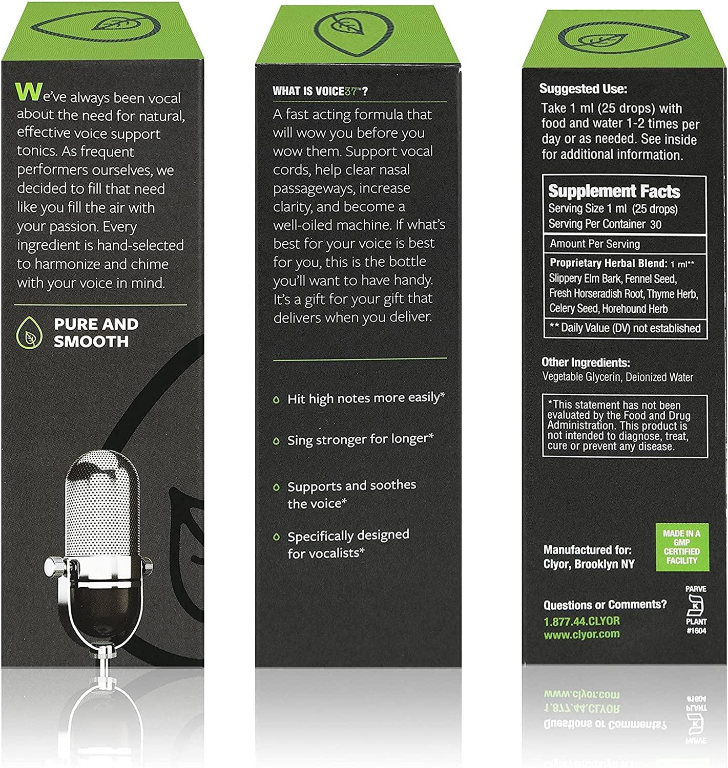 Voice37 All Natural Voice Remedy for Singers - Boosts, Soothes and ...