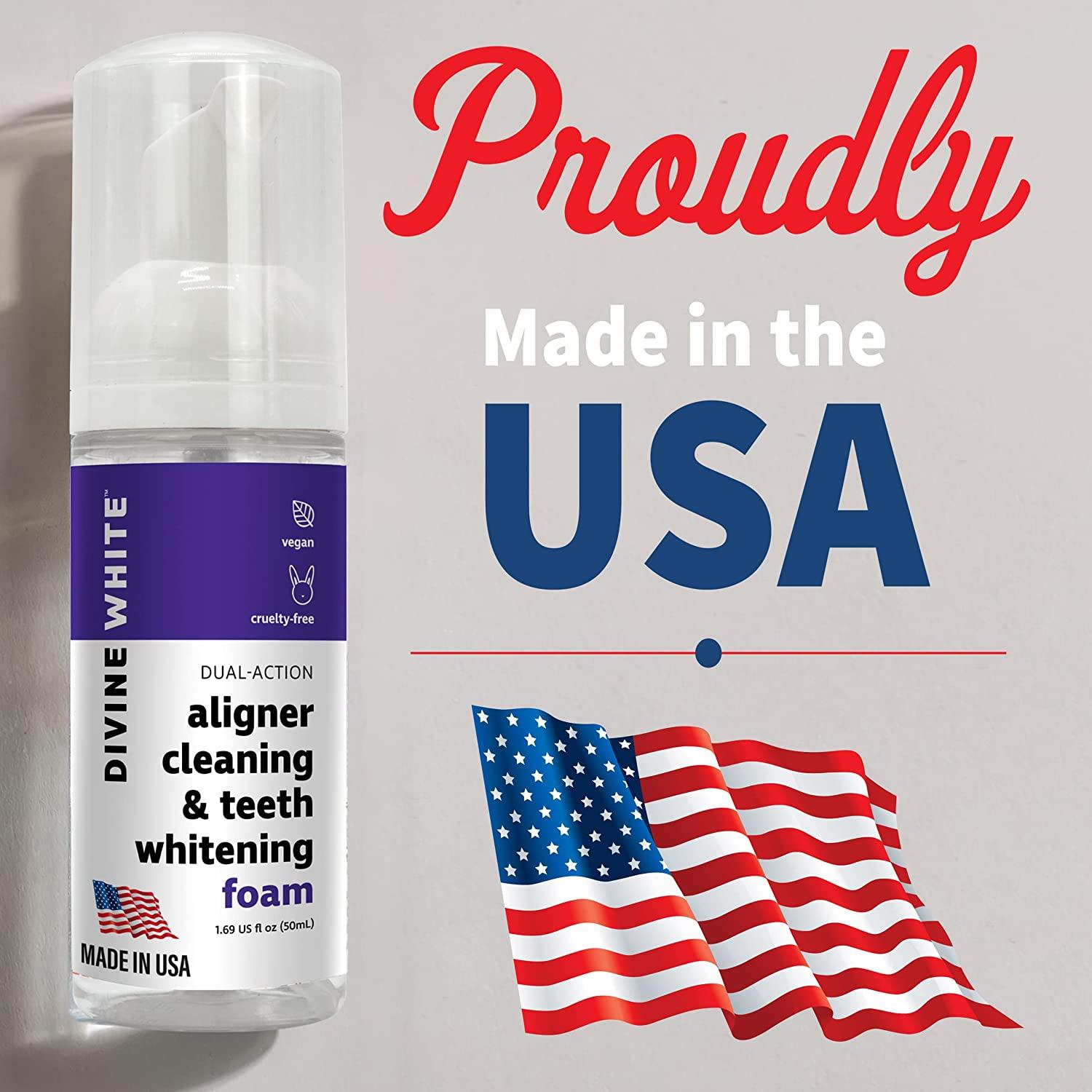 Divine White Dual-Action Stain Removal Aligner & Retainer Cleaner and ...