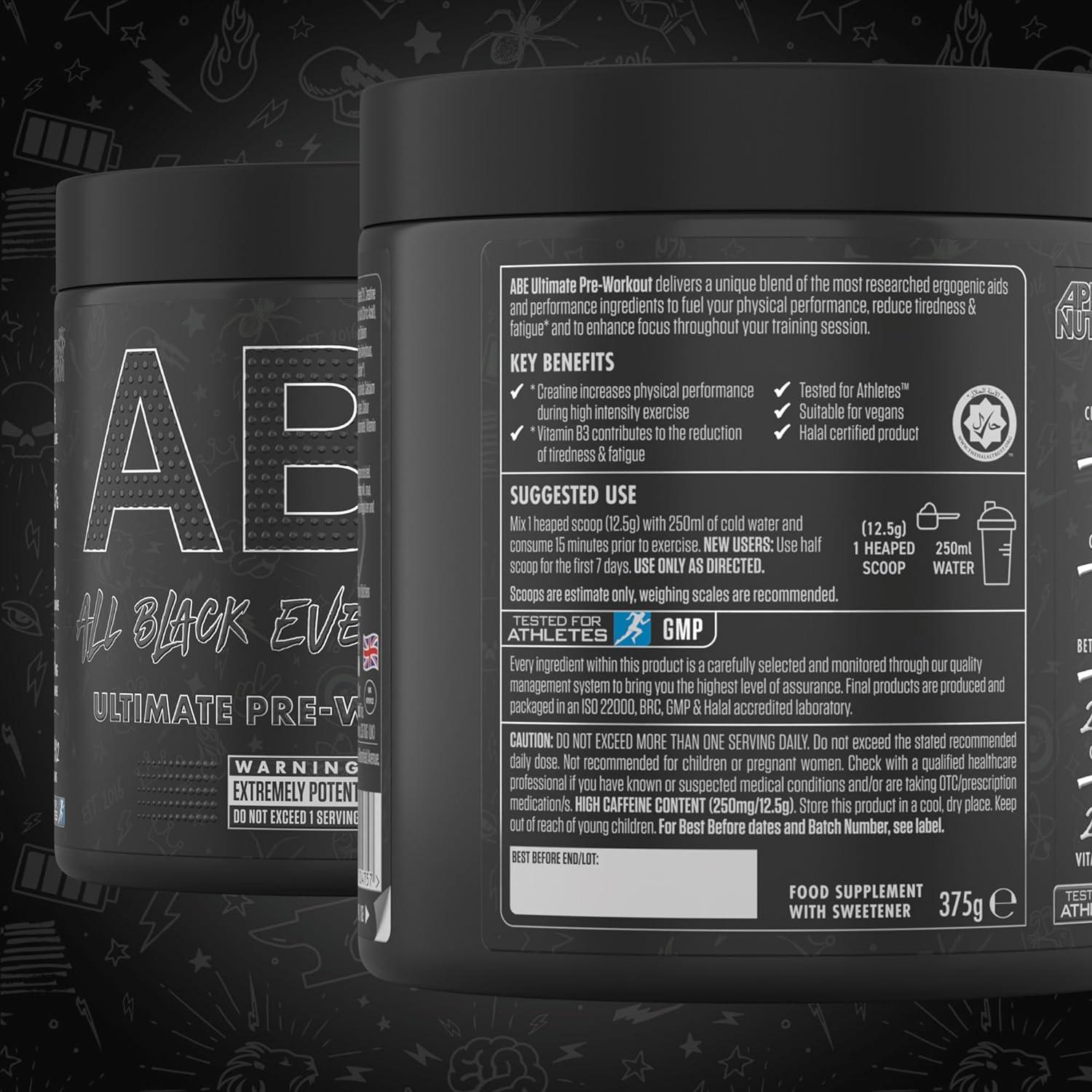 Applied Nutrition ABE Pre Workout Bundle - 375g + 2.5 L Jug | Bubblegum Crush Flavor - Enhance ...