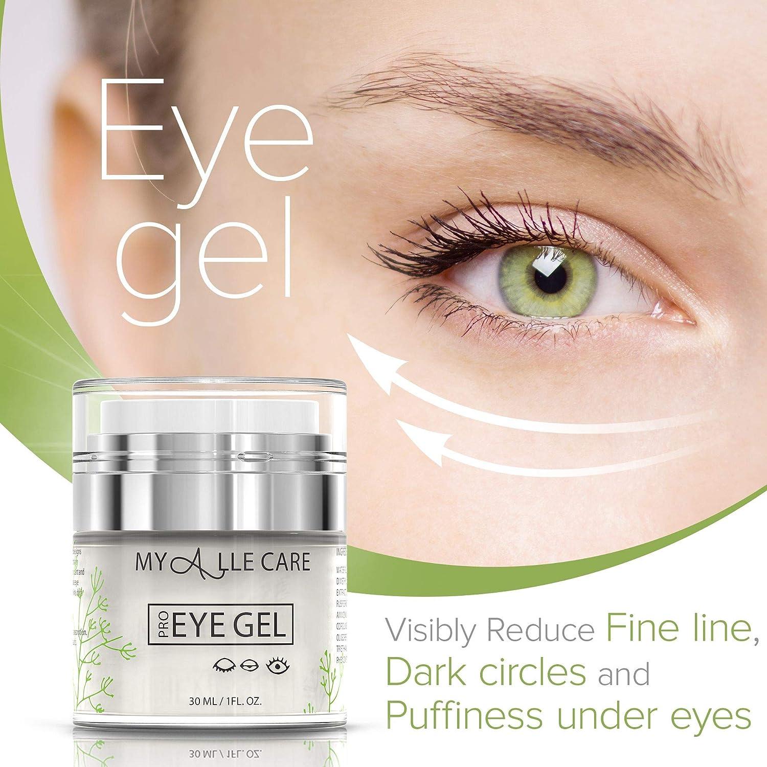 Hydrating Eye Gel with Hyaluronic Acid, Collagen & Vitamin E - Reduce ...