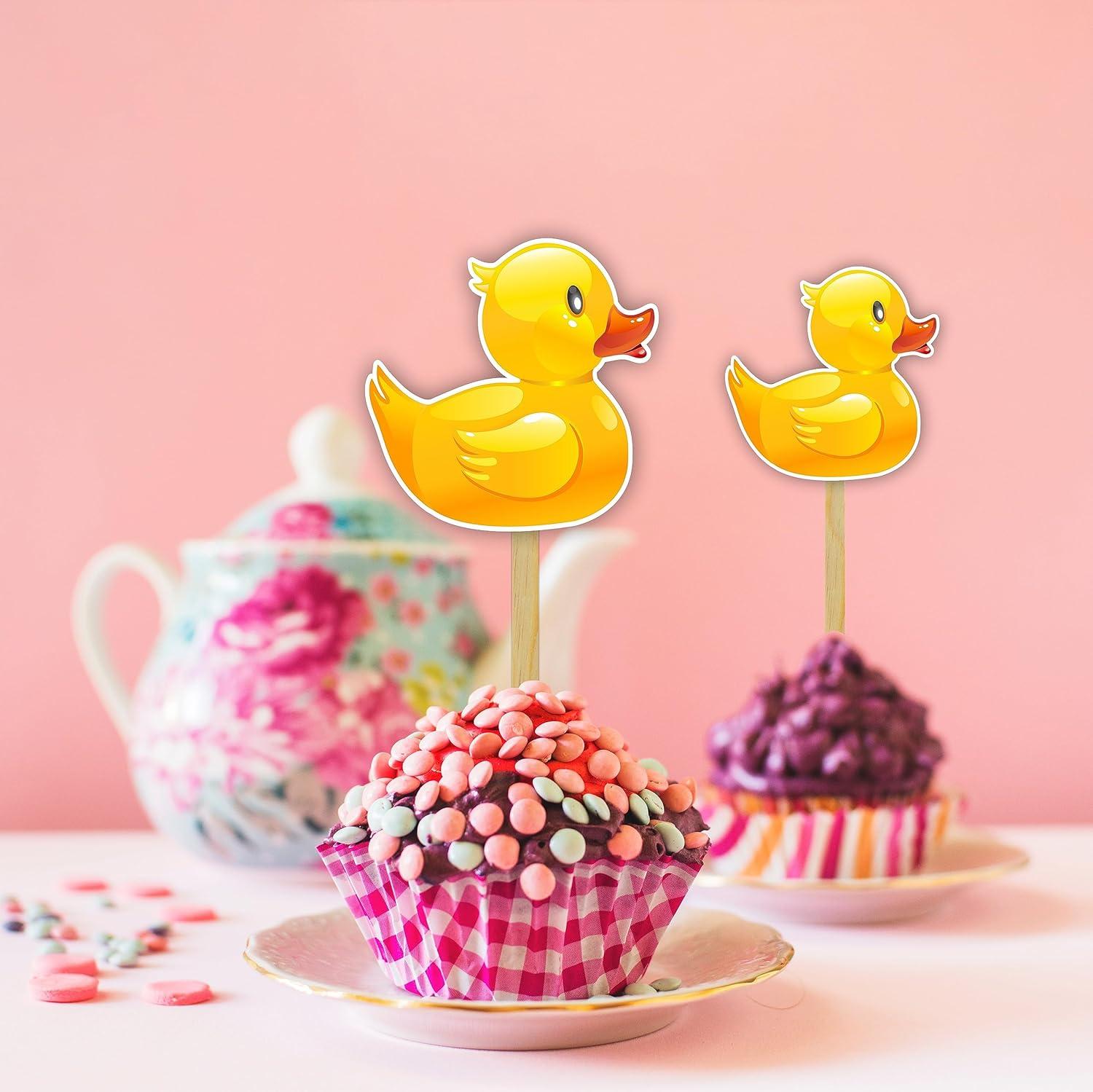 Seyal Cartoon Duck Cupcake Topper Party Decoration - Cartoon Duck ...