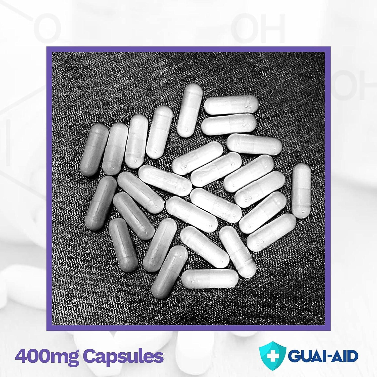 200 GUAI-AID 400mg Guaifenesin Capsules - Ultra-Pure Relief (2 Bottles ...