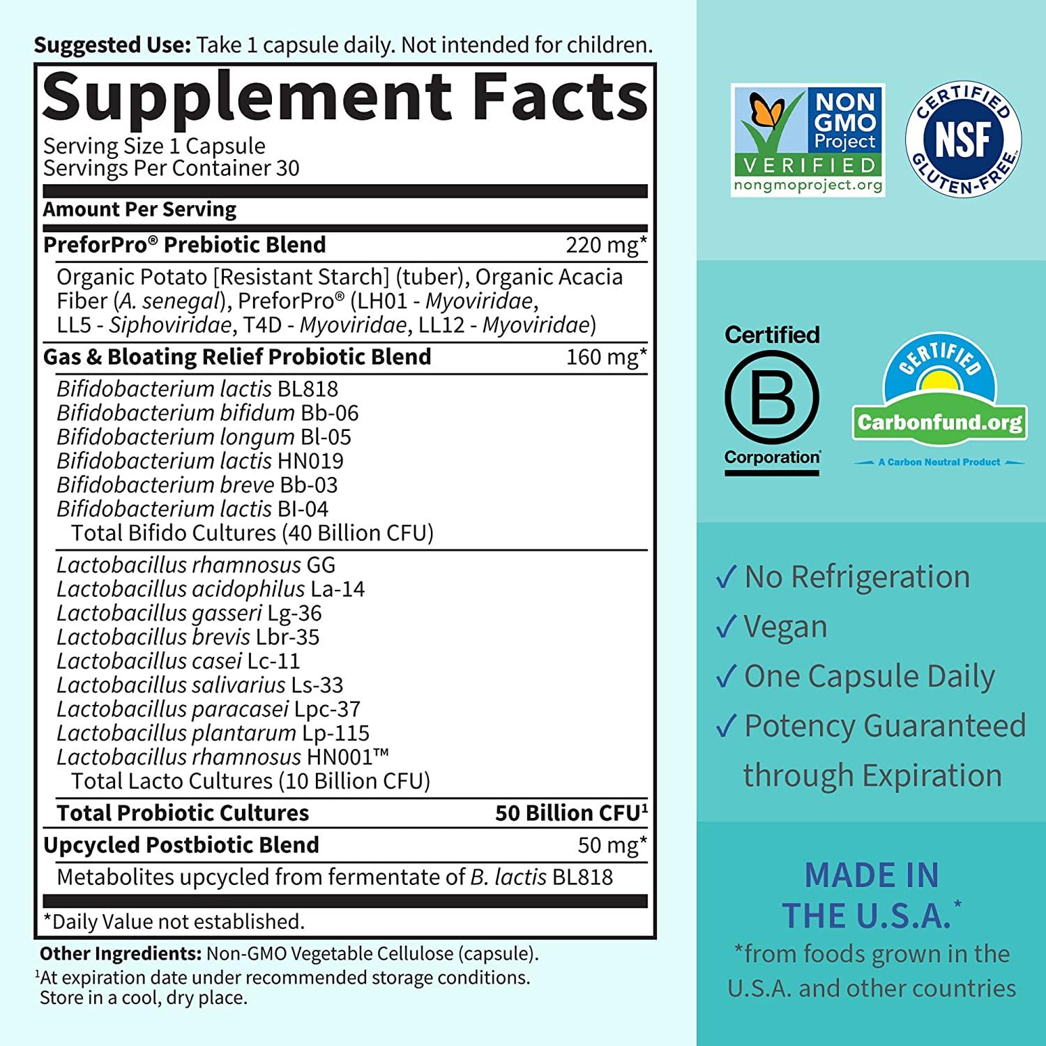 Garden of Life Once Daily 3-in-1 Prebiotic, Probiotic, Postbiotic ...