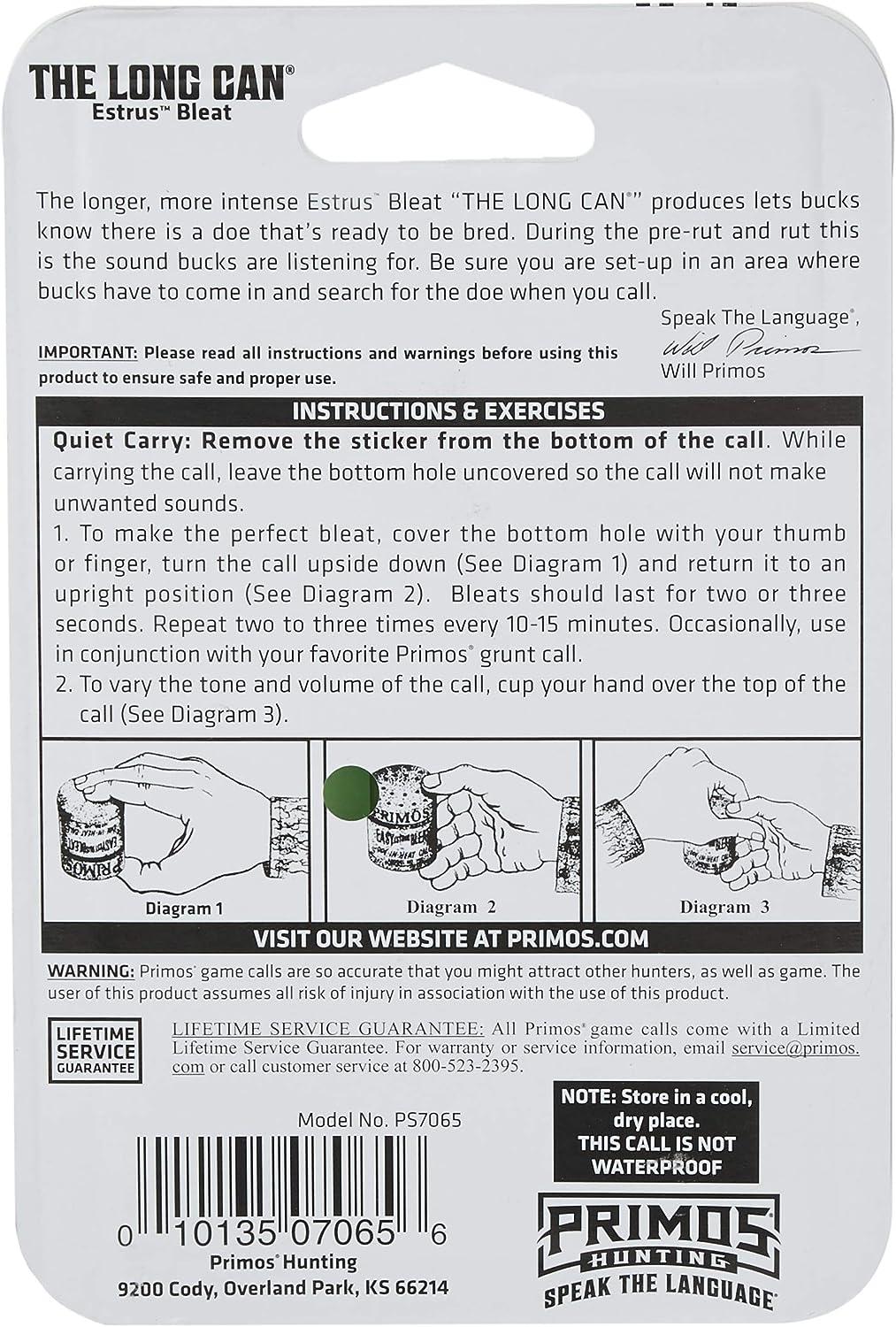 Primos Hunting PS7065 The Can Long - High-Quality Deer Call | Buy Now ...