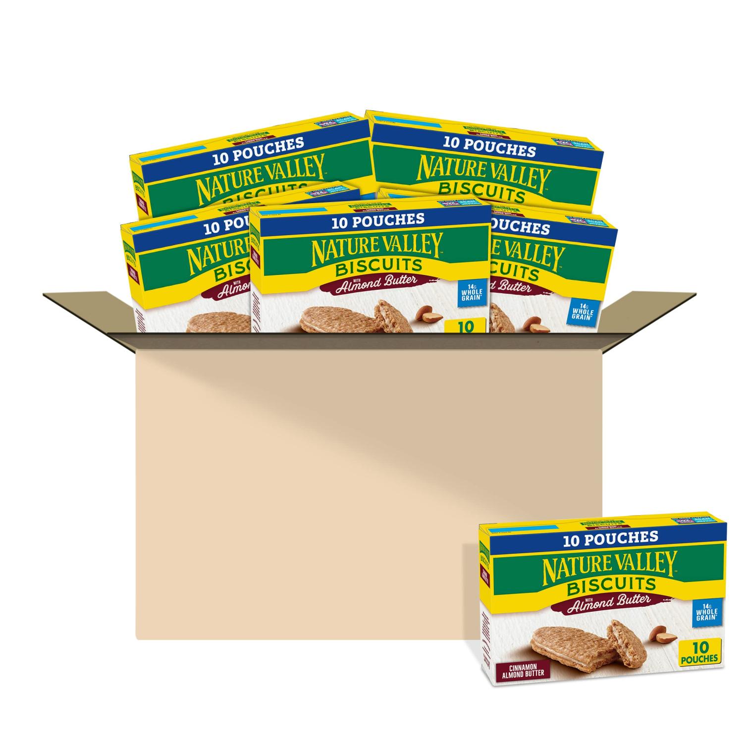 Nature Valley Cinnamon Almond Butter Biscuit Sandwiches 1.35 oz 10 ct ...