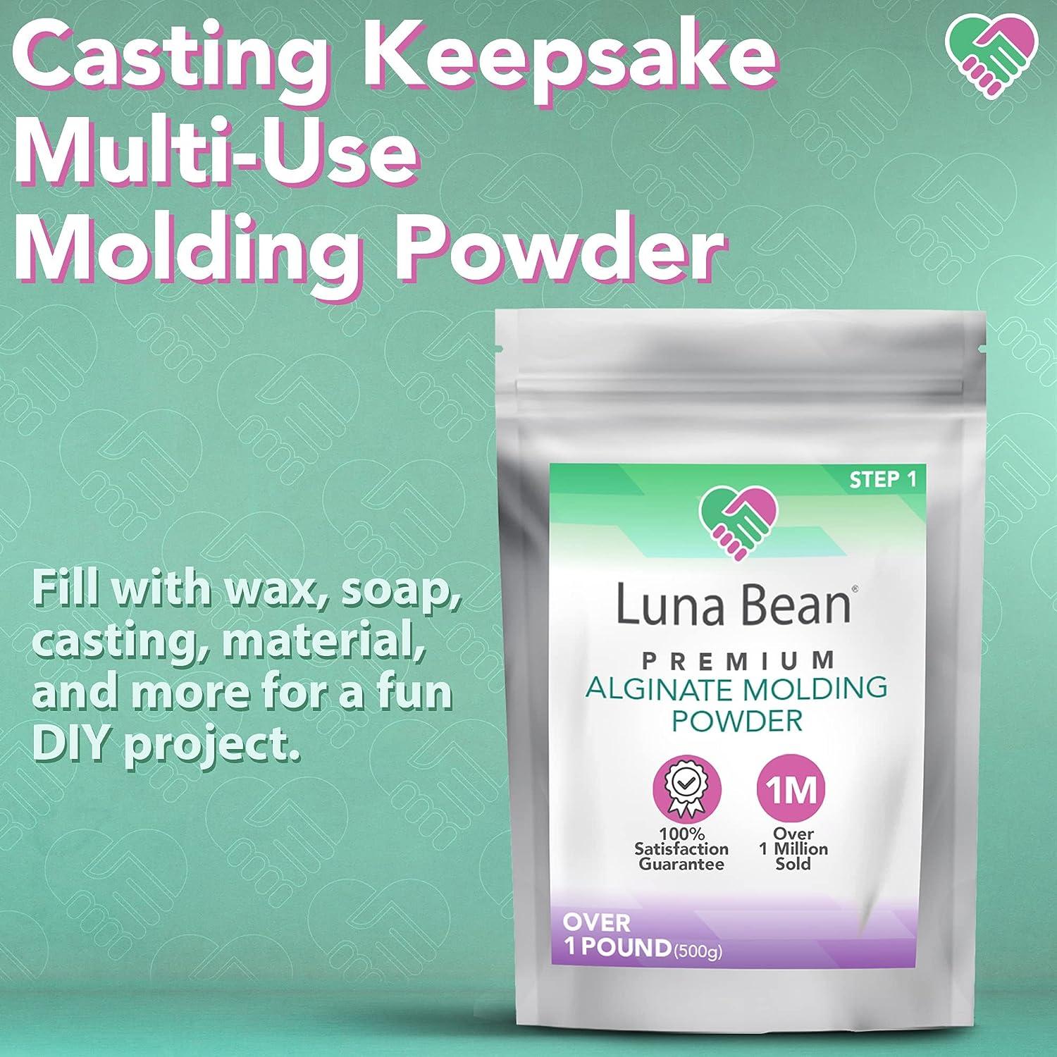 Luna Bean Alginate Molding Powder Refill - Non-Toxic Casting Plaster ...