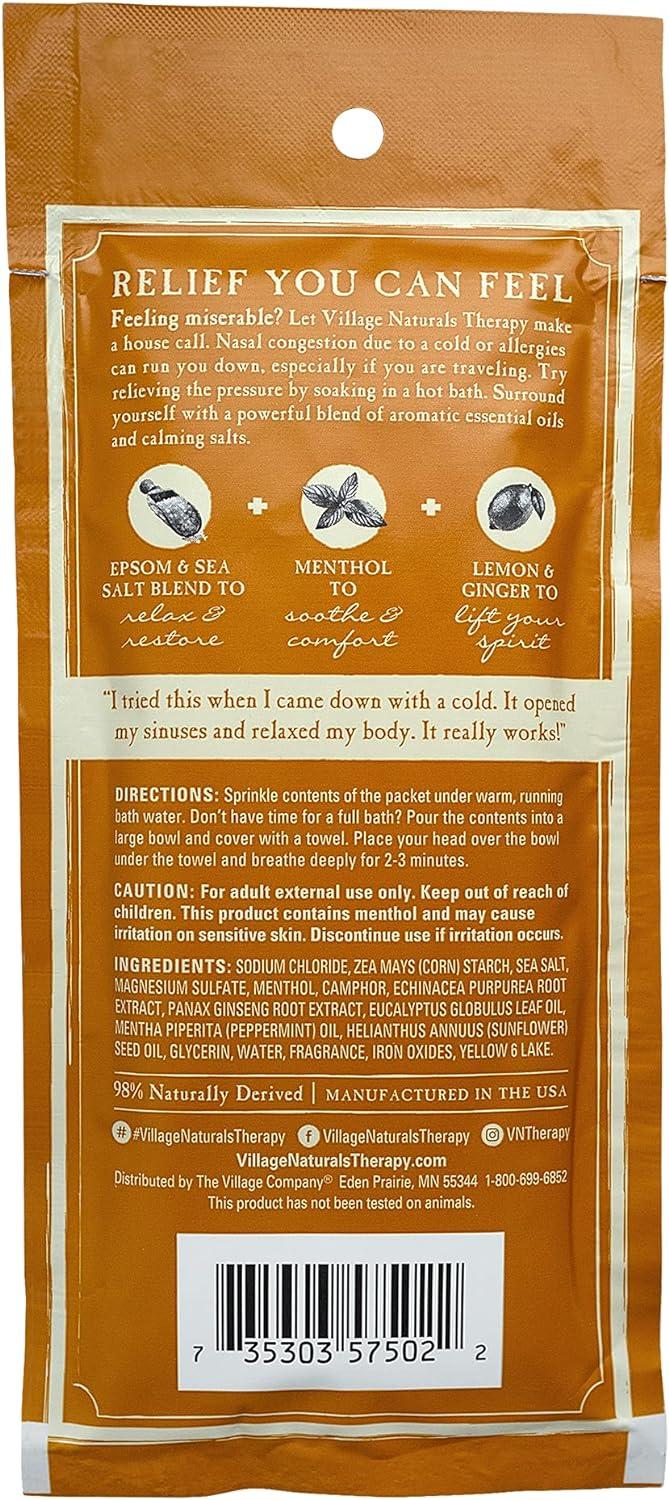 Village Naturals Therapy Mineral Bath Soak Cold & Allergy Relief 2 Oz ...