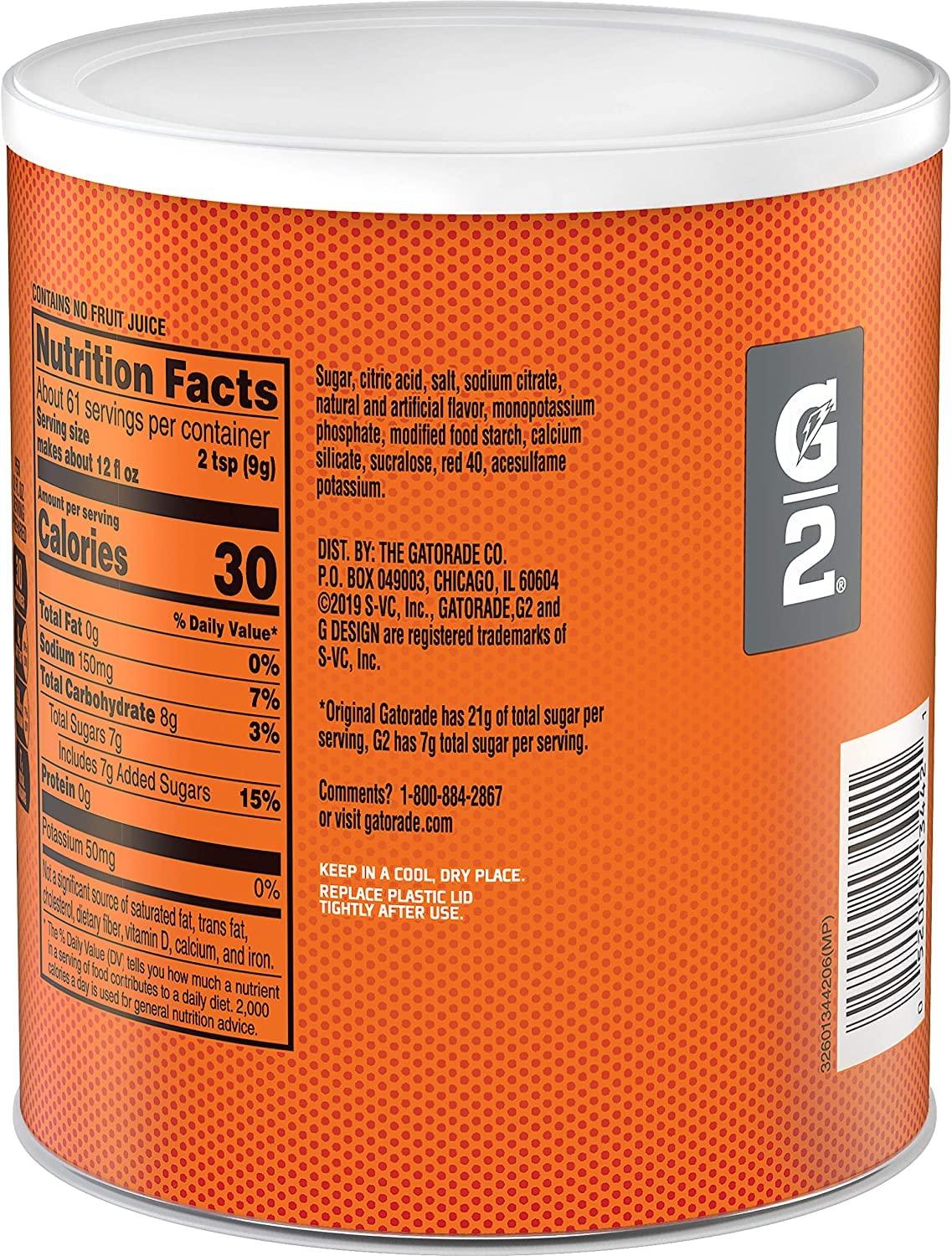 Gatorade Perform G2 Fruit Punch Powder Drink 19.4 Oz - Instant Thirst ...