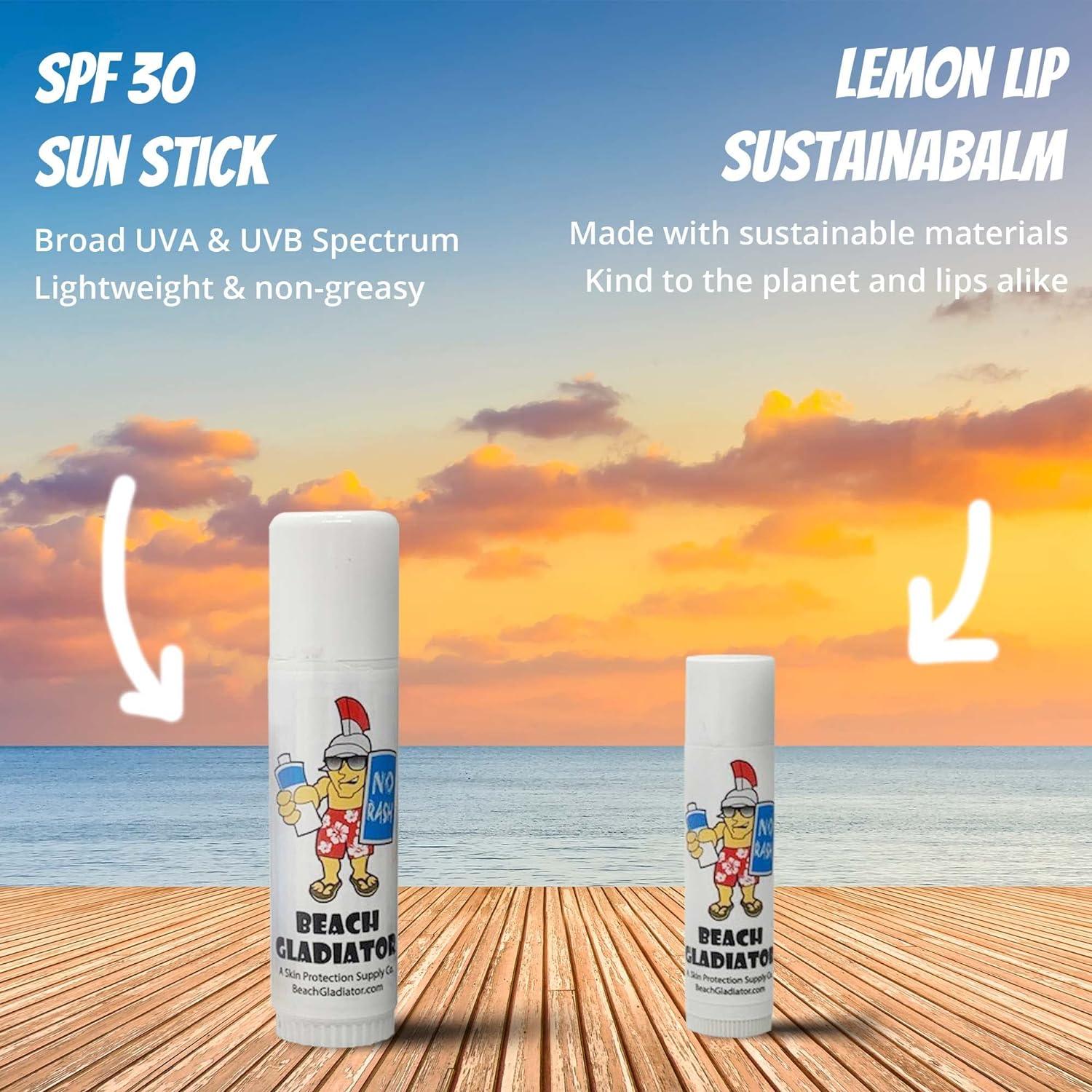 Beach Gladiator Skin Protection 3 Pack with Anti-Rash Sunstick and ...