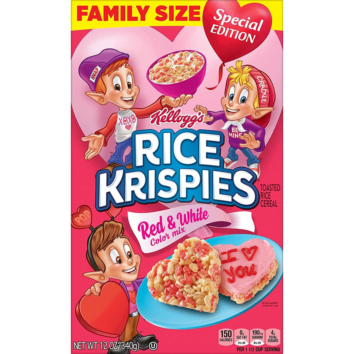 Kellogg's Rice Krispies Valentine's Day Treats Cereal - 12oz Box (1 Box ...