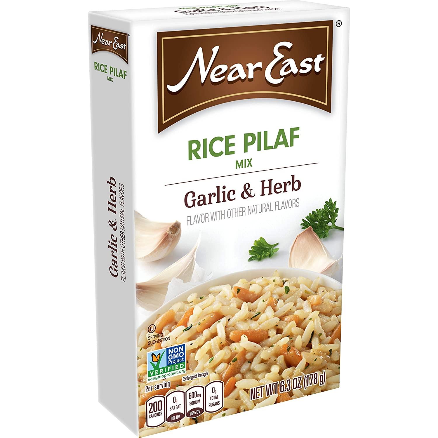 Quaker Near East Garlic & Herb Rice Pilaf Mix 6.3 oz - Pack of 12 Boxes ...