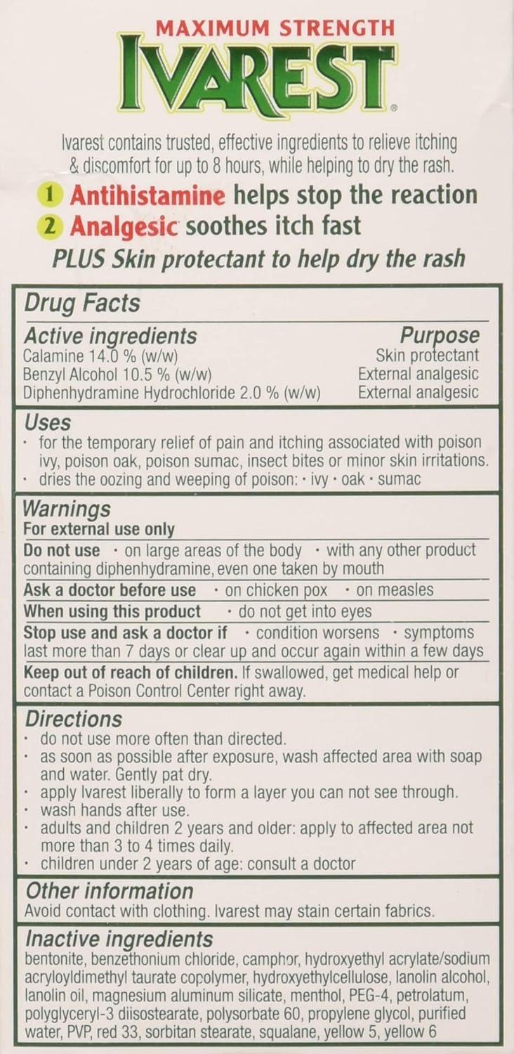 Ivarest 8 Hour Maximum Strength Anti - Itch Cream - 2 Oz