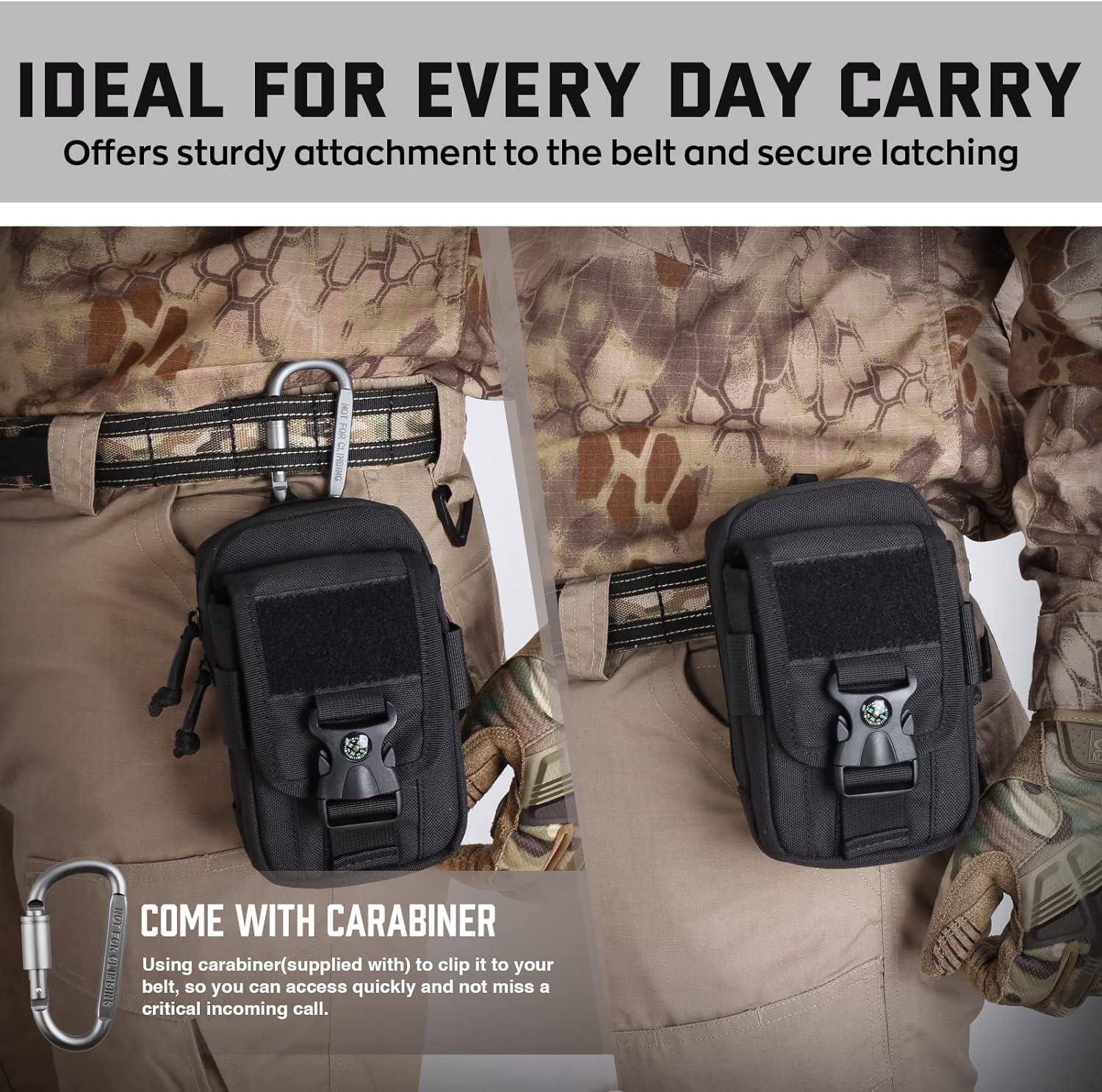 WYNEX Tactical Compass Phone Pouch Large Molle Smartphone Holster Case ...
