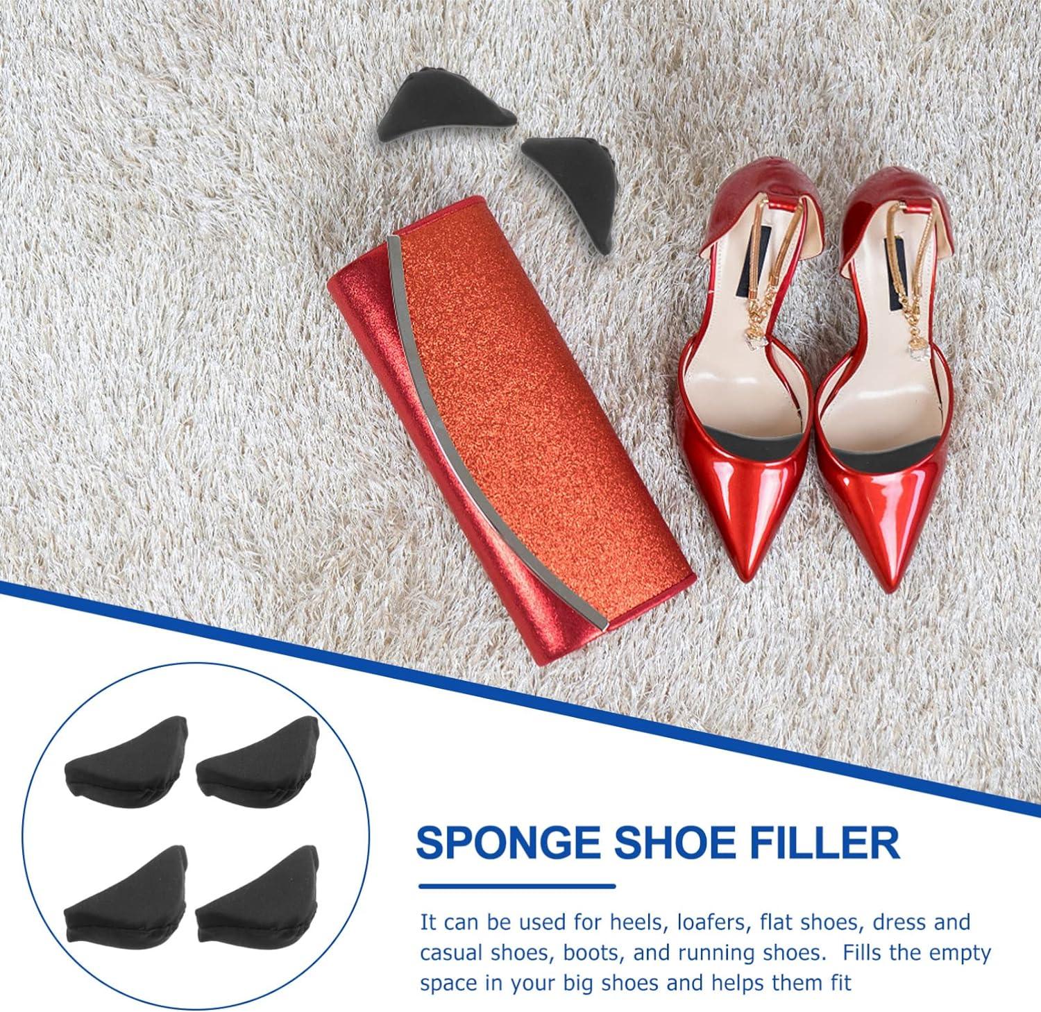 Healvian 2 Pairs Soft Sponge Shoe Inserts - Toe Fillers for Too Big ...