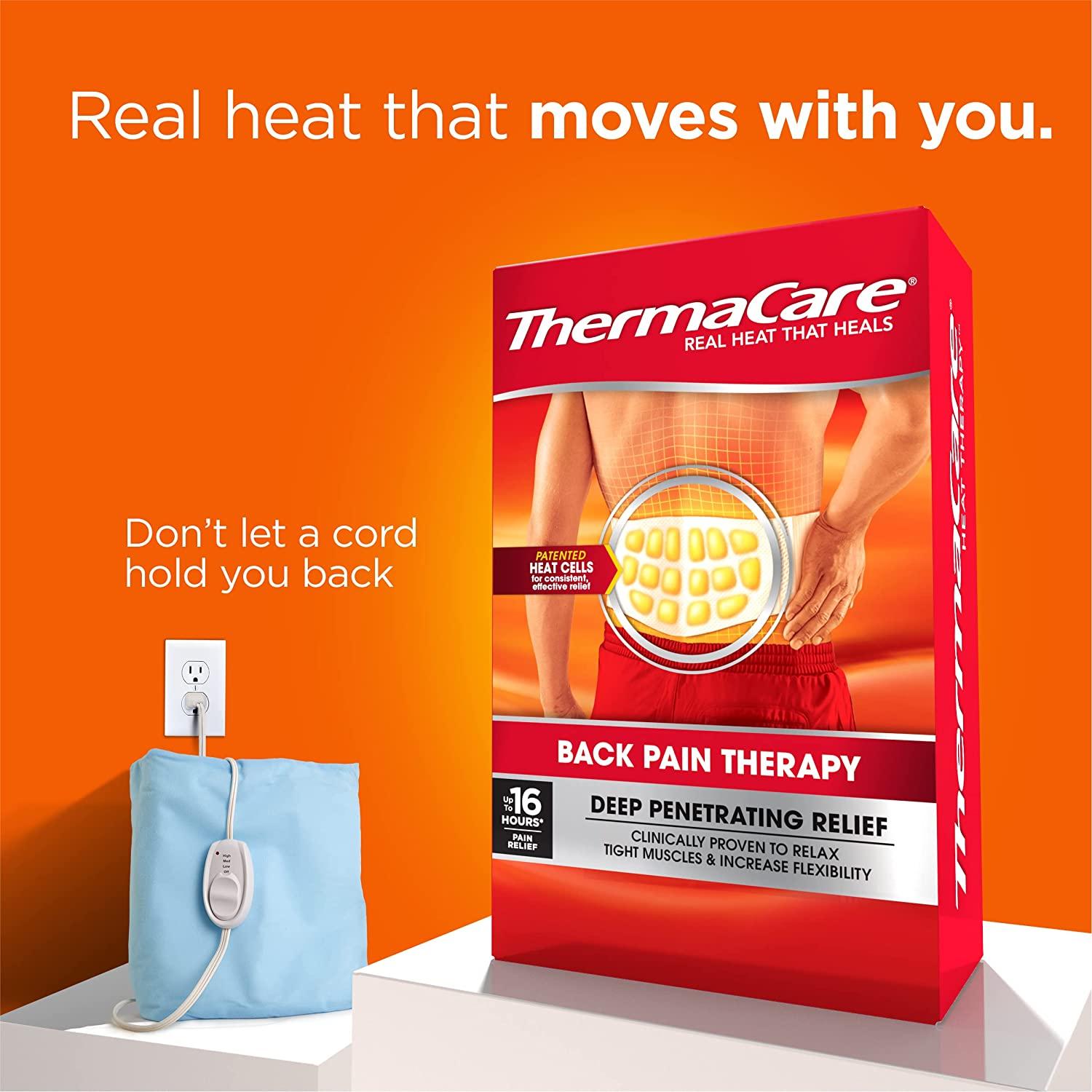 ThermaCare Heat Wraps Combo Pack - 1 Neck Patch + 8 Back Patches (9 ...