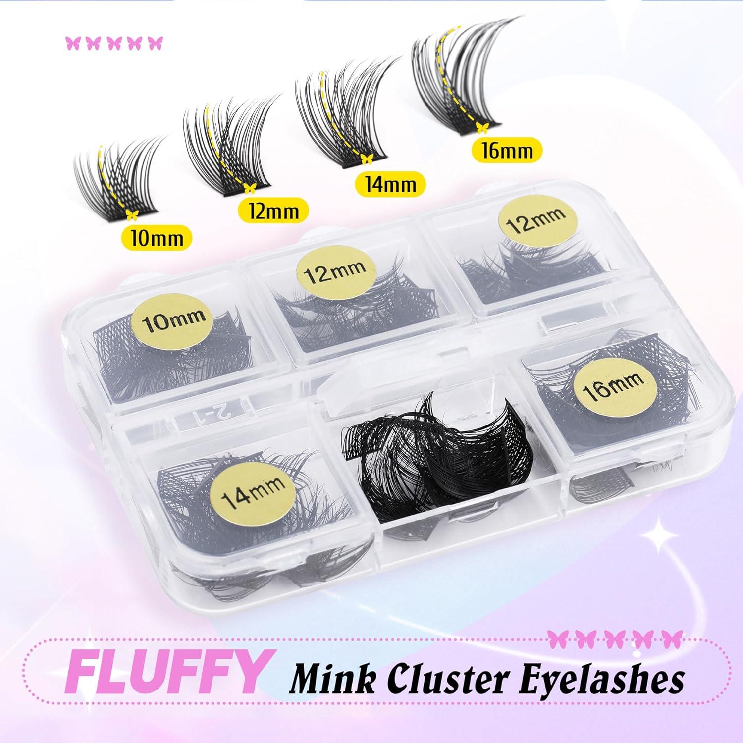 Lash Clusters 72Pcs Eyelash Extension Individual Volume Lashes 10-12-14 ...