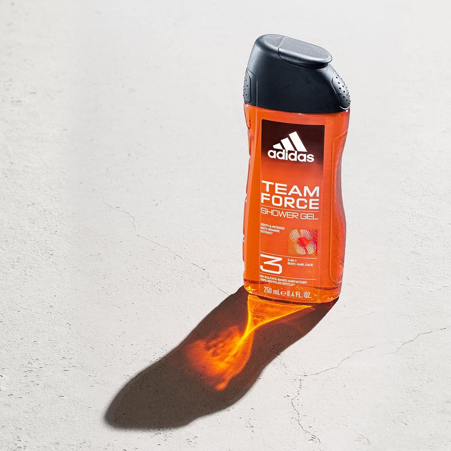 adidas adidas Team Force 3-in-1 Body Wash for Body Hair and Face Vegan ...