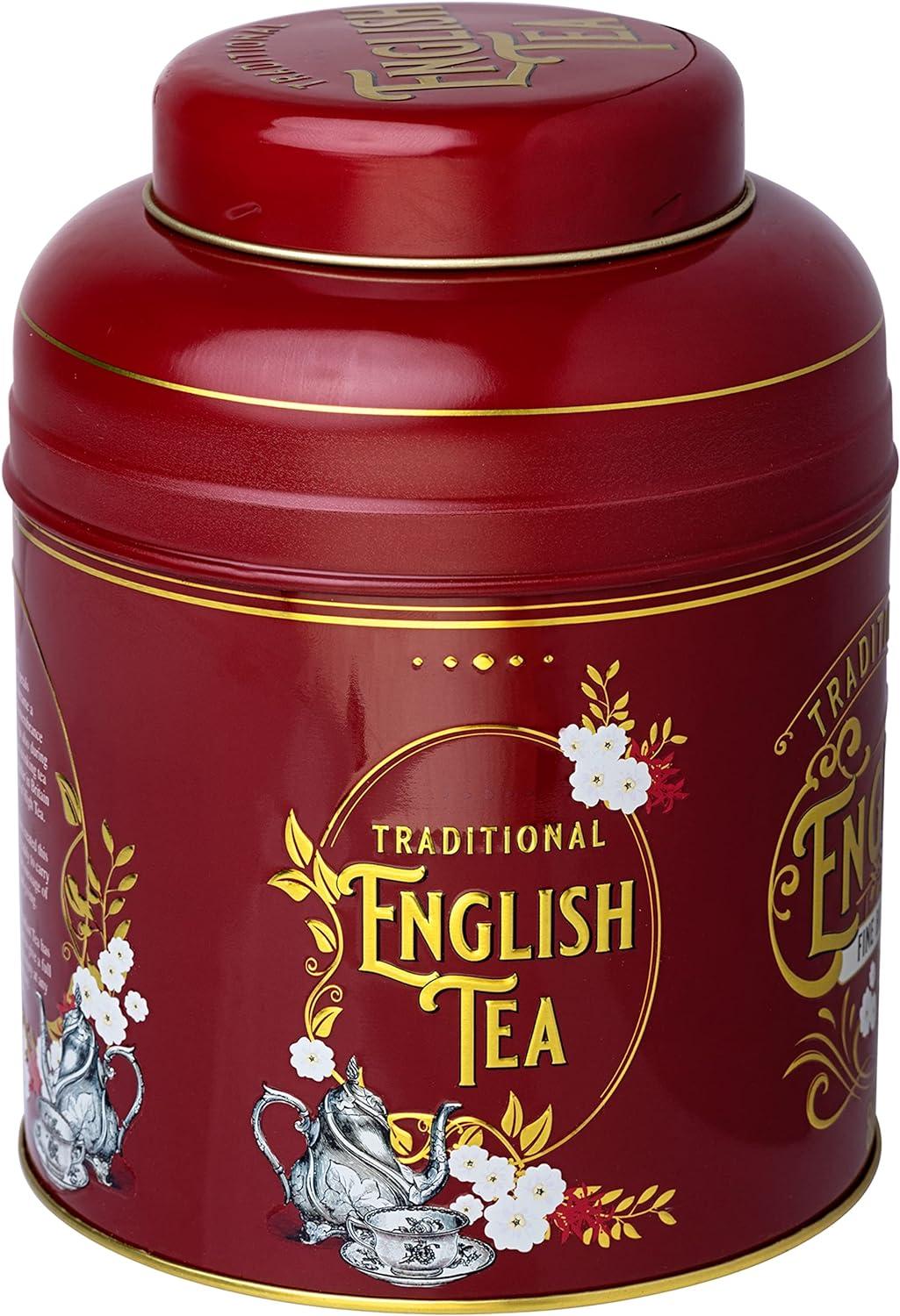 New English Teas Vintage Victorian Dark Red Tea Caddy - 80 English ...