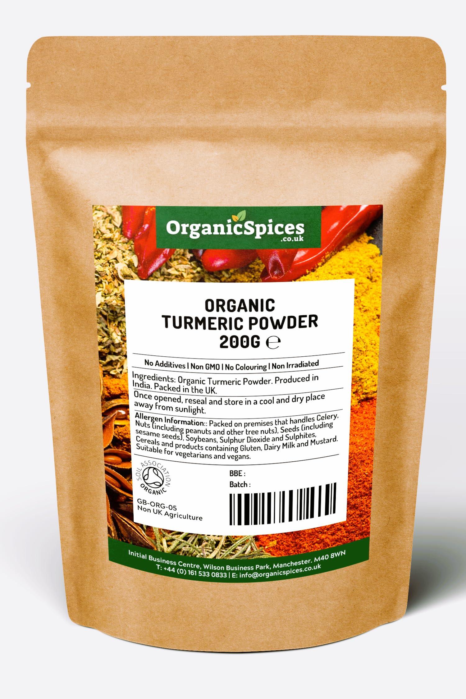 Organic Turmeric Powder 200g | Soil Association Certified - Buy Online ...