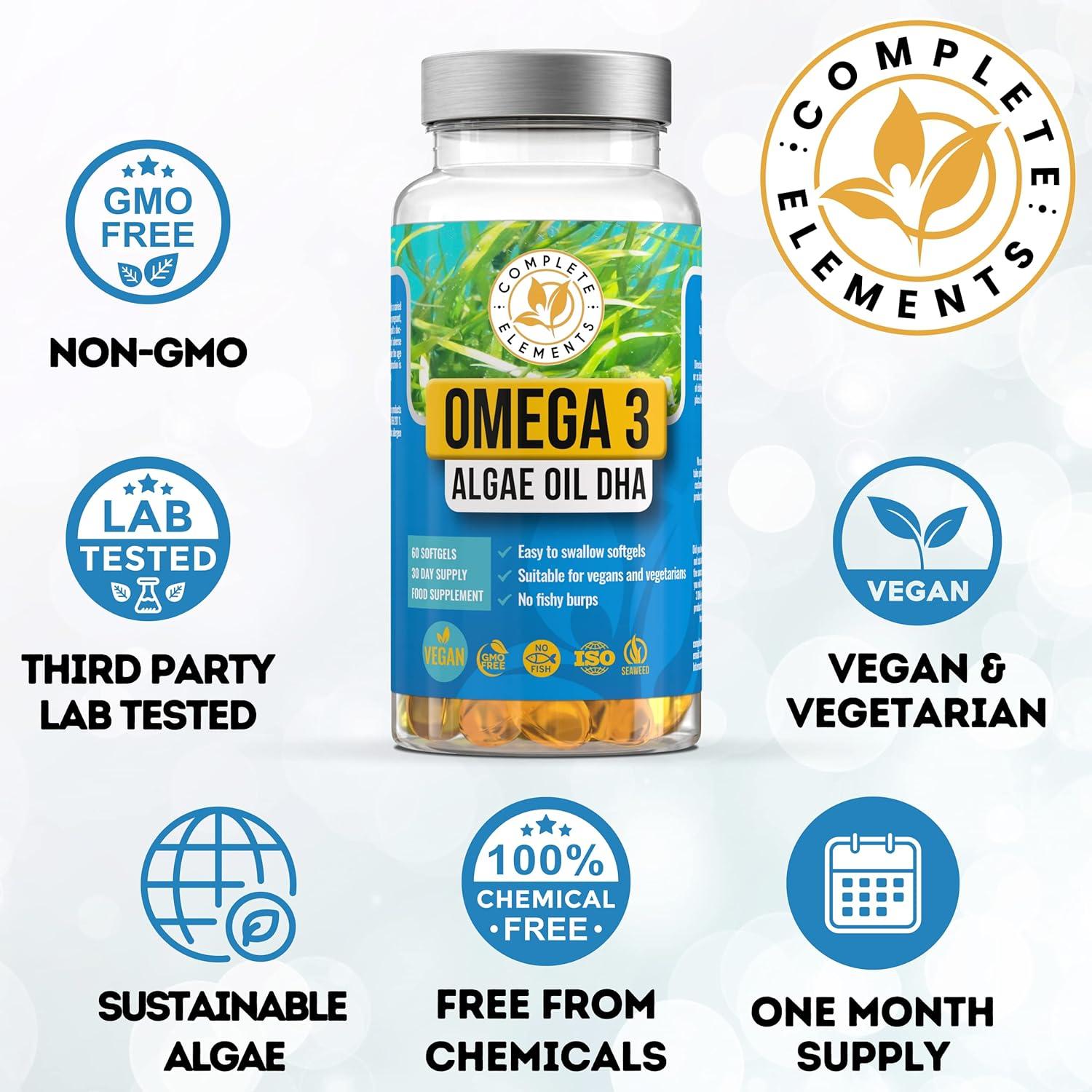 Vegan Omega-3 Algae Oil Capsules - Sustainable Alternative to Fish Oil ...
