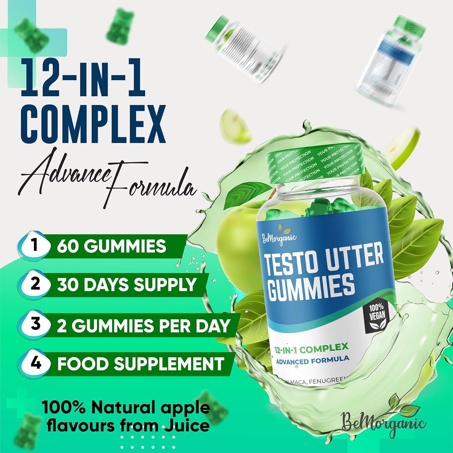 BeMorganic Testo Gummies for Men - Vegan Natural Booster with 13 ...