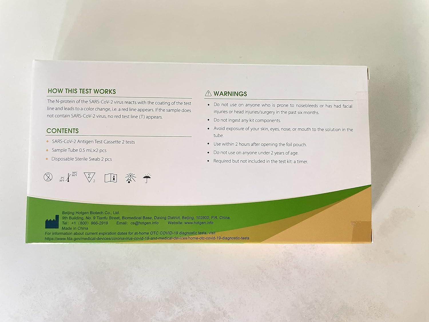 Hotgen COVID-19 Antigen Home Test Kit - 2 Tests in 1 Pack | Buy Now ...