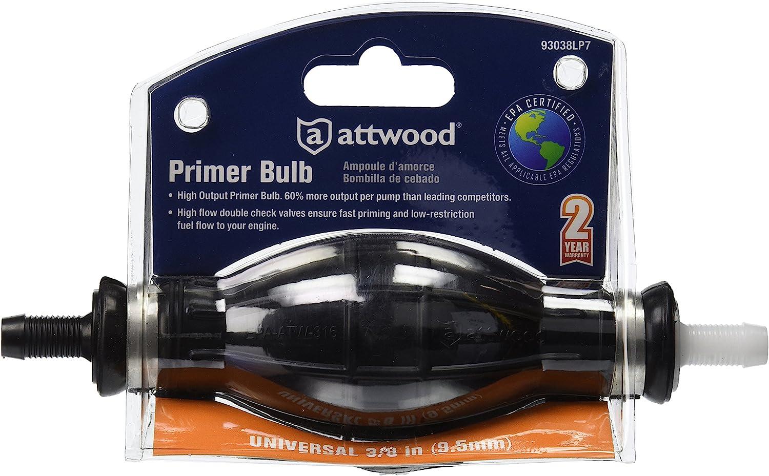 Attwood Universal High-Output Primer Bulb - EPA and CARB Certified - 3/ ...