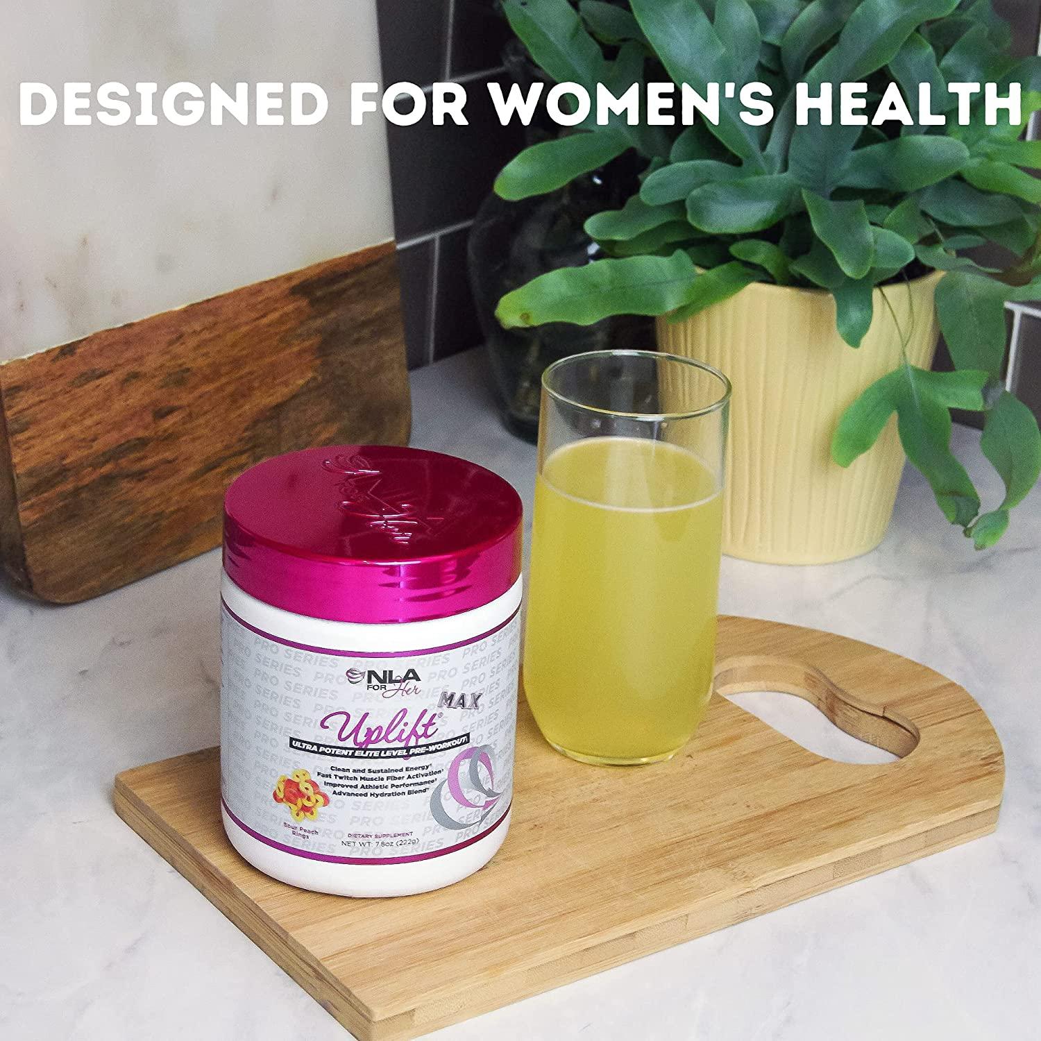 Buy NLA for Her Uplift MAX Pre-Workout - Peach Rings | 30 Servings ...