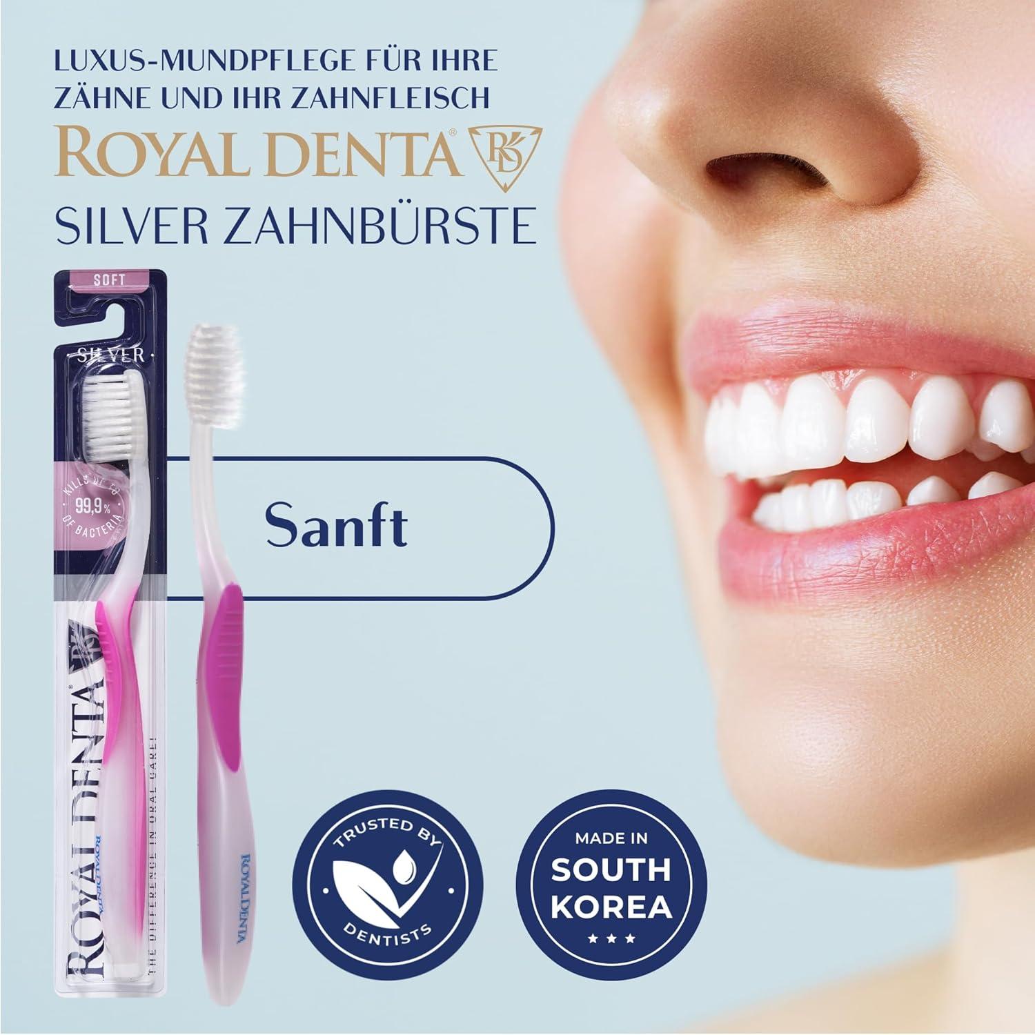 Royal Denta Nano Silver Toothbrush - Soft Pink | Best International ...