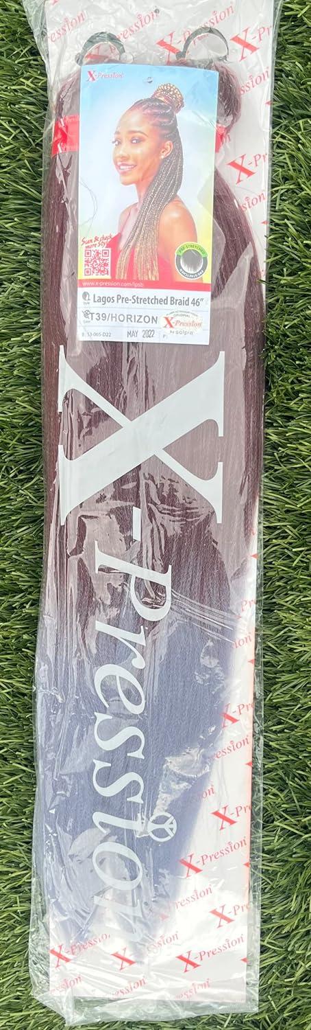 x-pression Colour T39/Horizon 4 PACK XPRESSION LAGOS BRAID Pre-Pulled ...