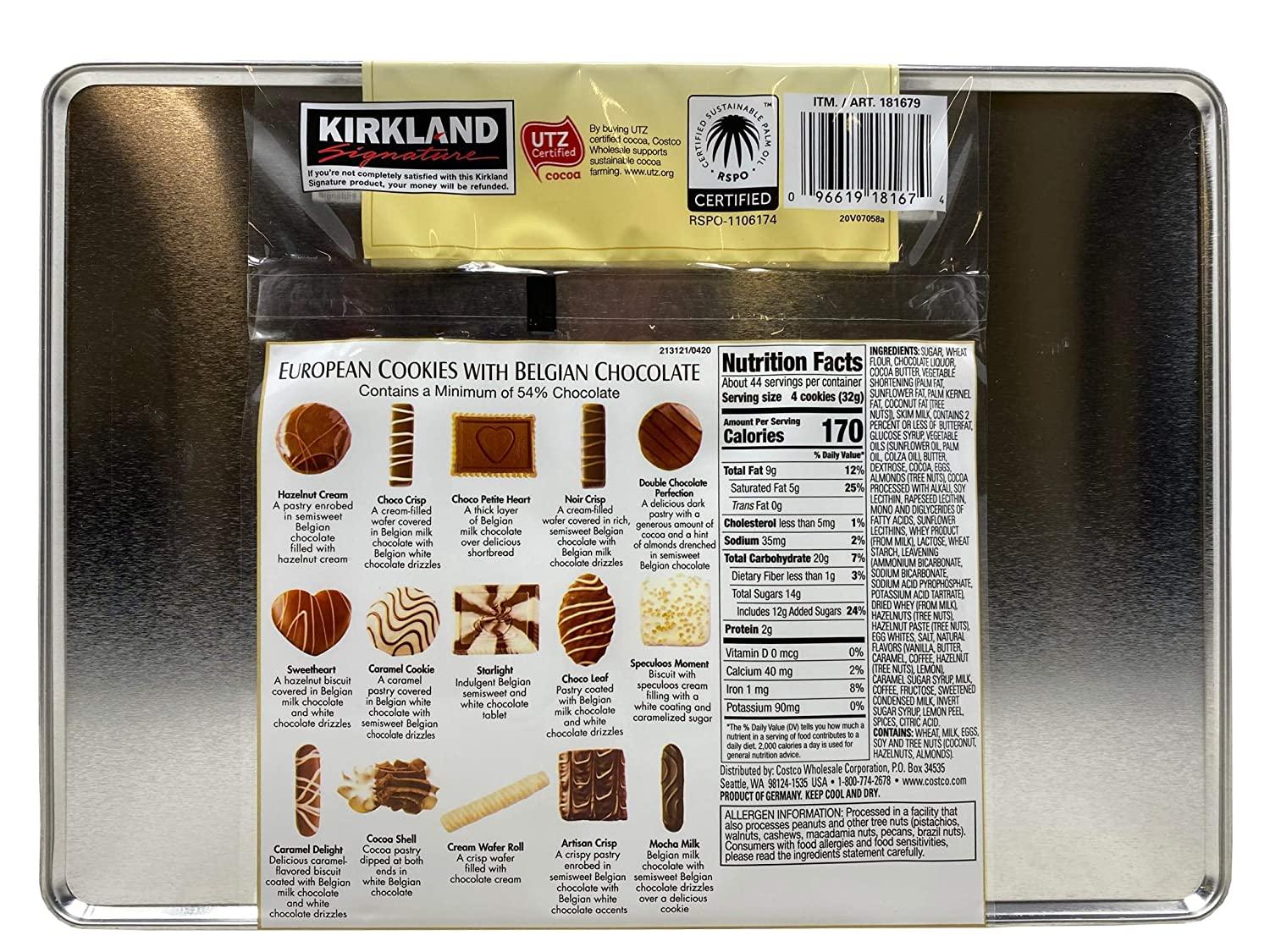 Kirkland Signature European Cookies with Belgian Chocolate - 49.4 Oz ...