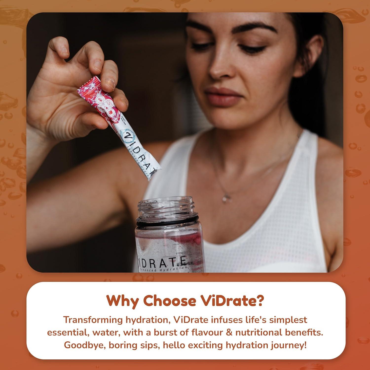 ViDrate Strawberry & Lime Sugar Free Electrolyte Powder - 8 x 3g ...