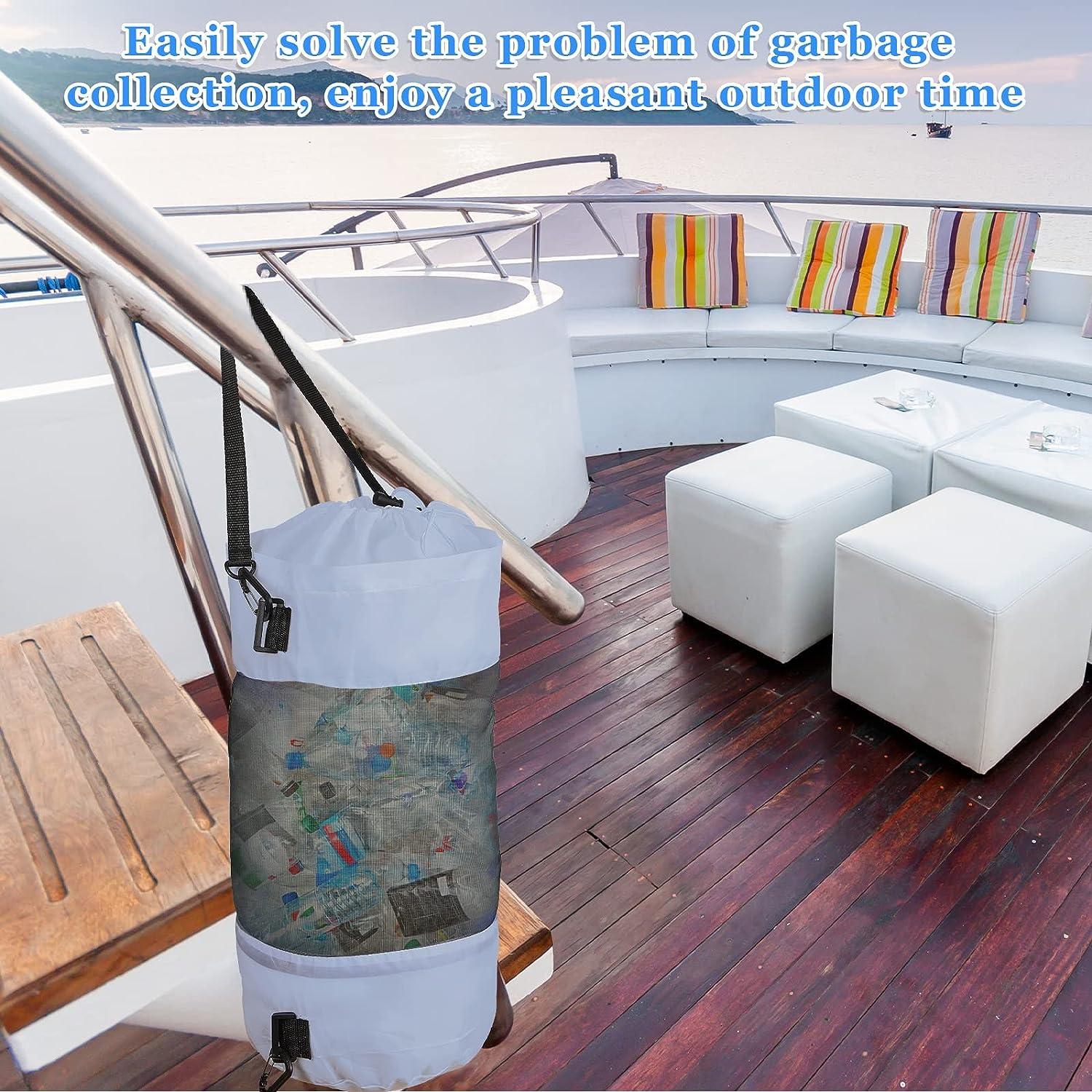 Portable Boat Trash Bag - Reusable Mesh Container for Boats, Kayaks ...