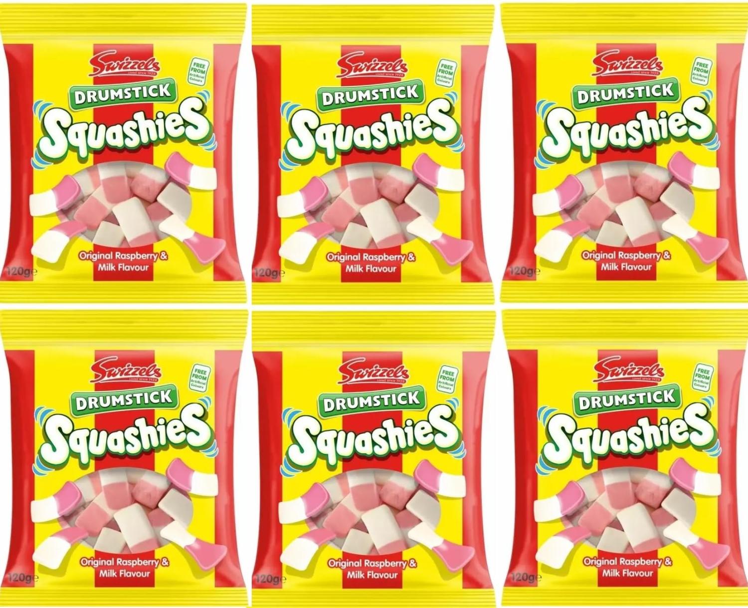 Swizzels Drumstick Squashies Original Raspberry & Milk Flavour Bag ...