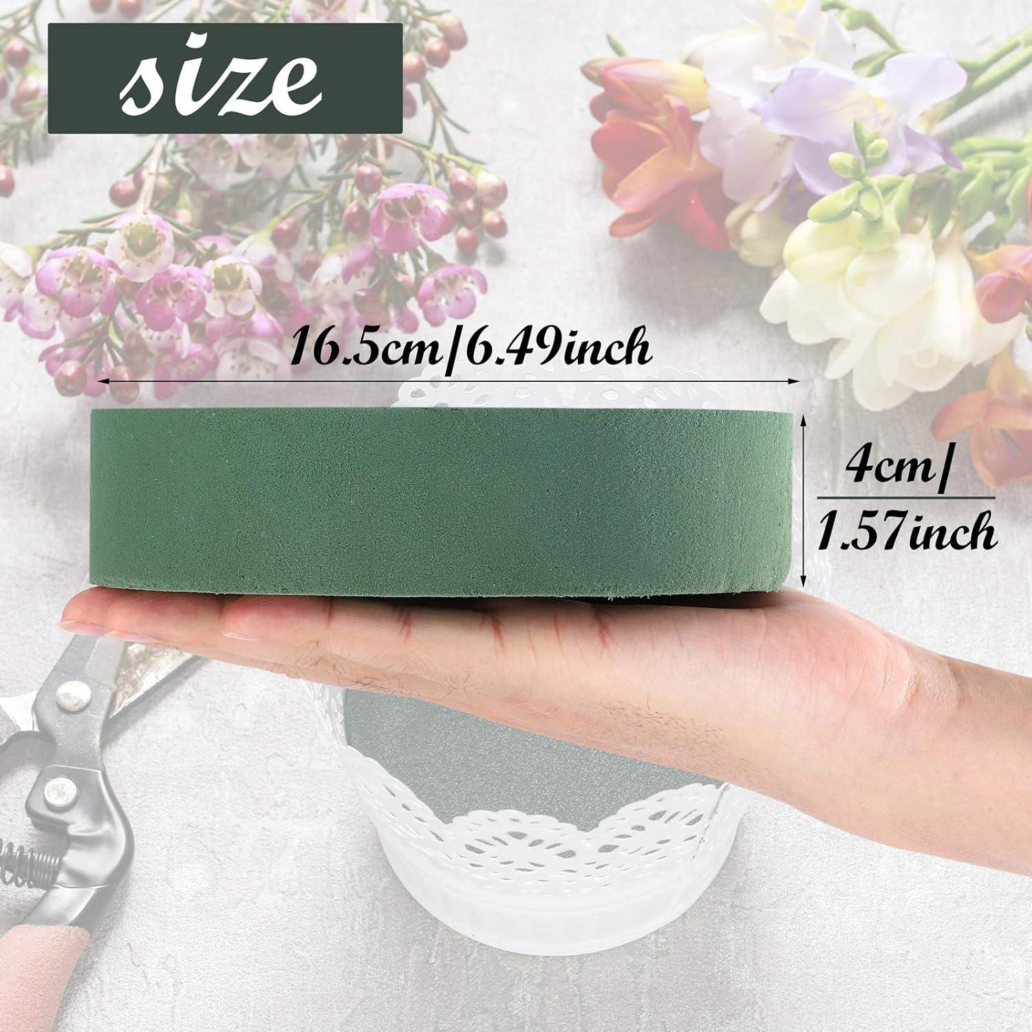 ADXCO 6 Pack Flower Foam Blocks - Large Round DIY Flower Arrangement ...