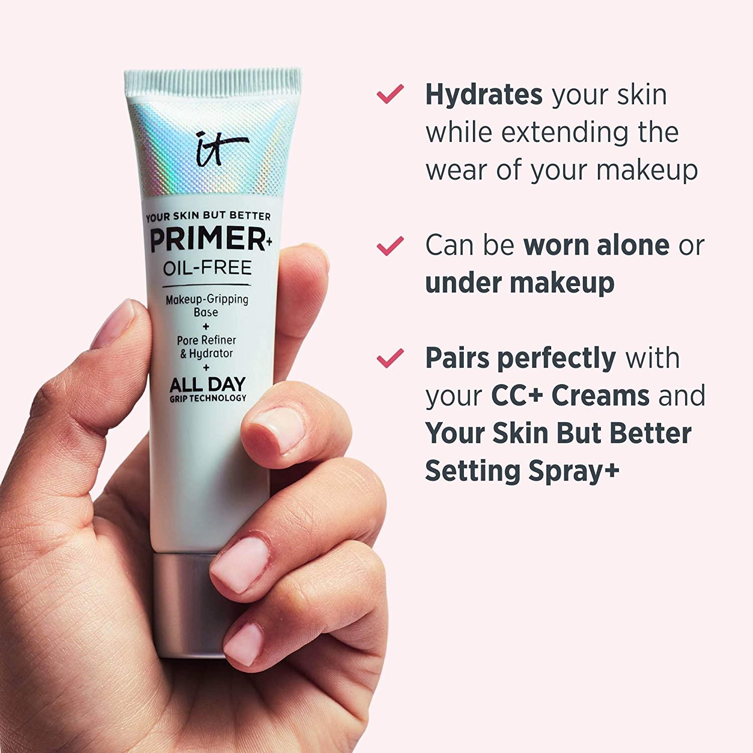 IT Cosmetics Makeup Primer+ | Extends Wear, Hydrates Skin, Refines ...