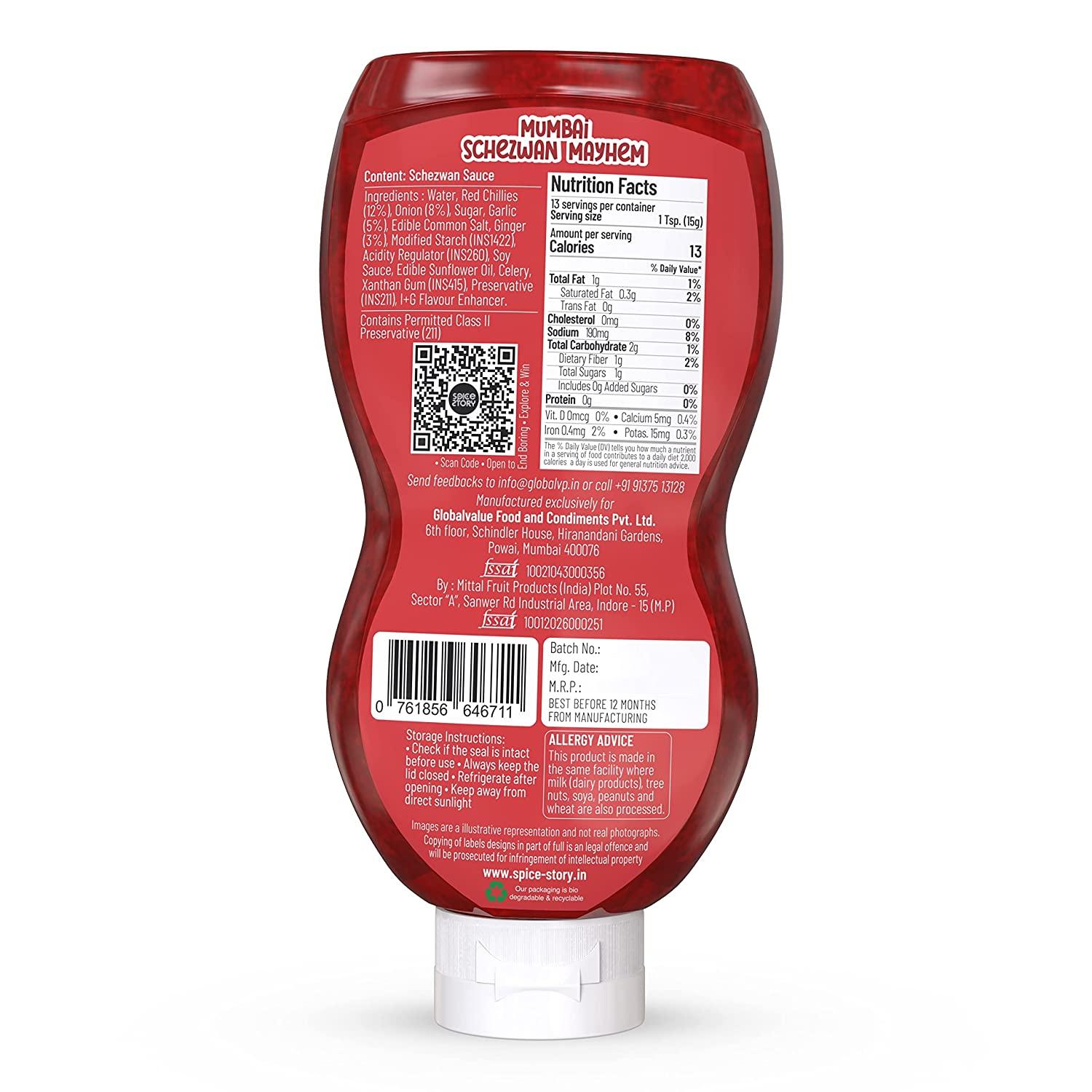 Spice Story Schezwan Dipping Chutney 7oz - Hot & Spicy Desi Chinese ...